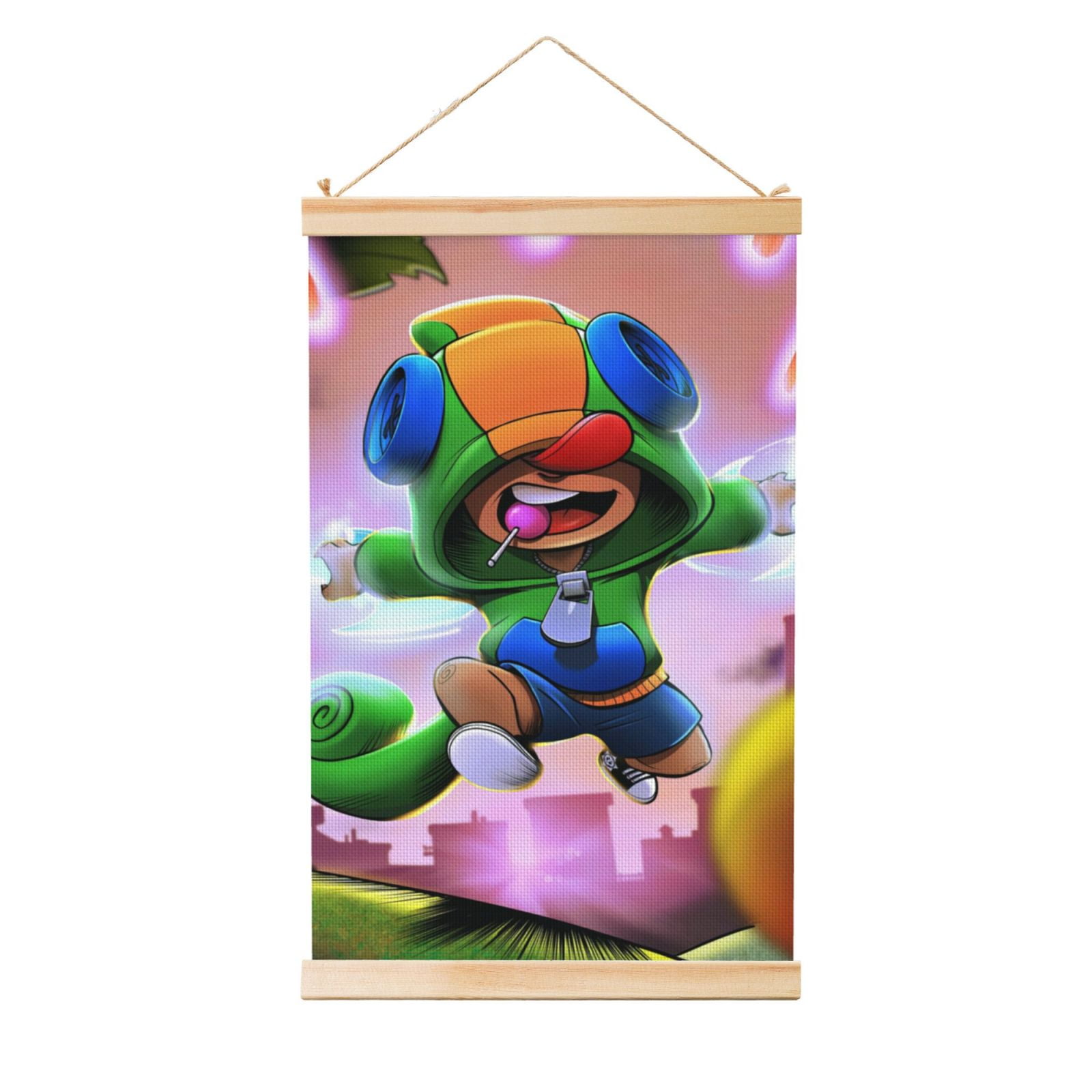 Brawl Stars Posters Wall Hanging Wooden Shaft Poster Wall Art Aesthetic ...