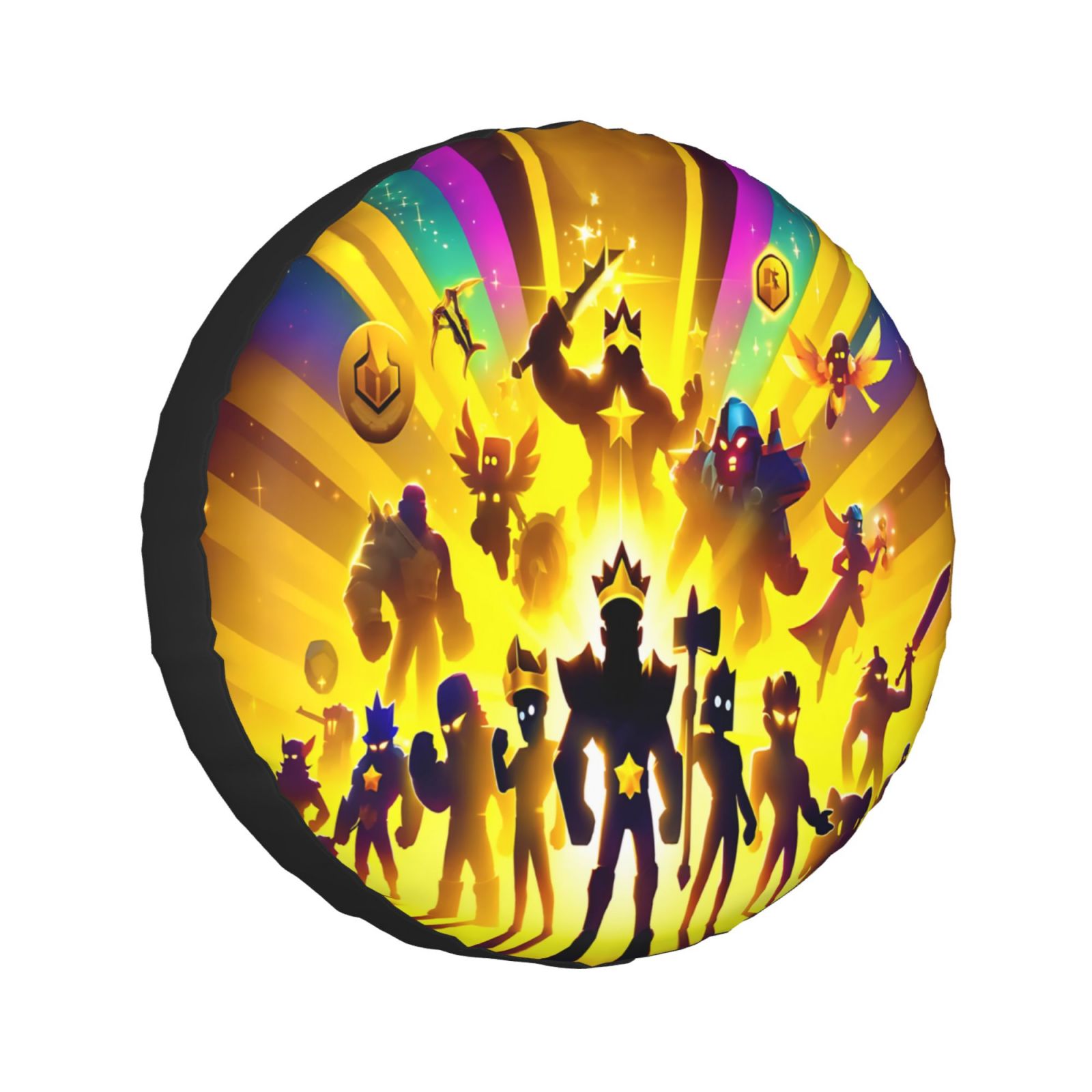 Brawl Stars Spare Tire Cover Dust-Proof Wheel Tire Cover Fit Trailer RV ...