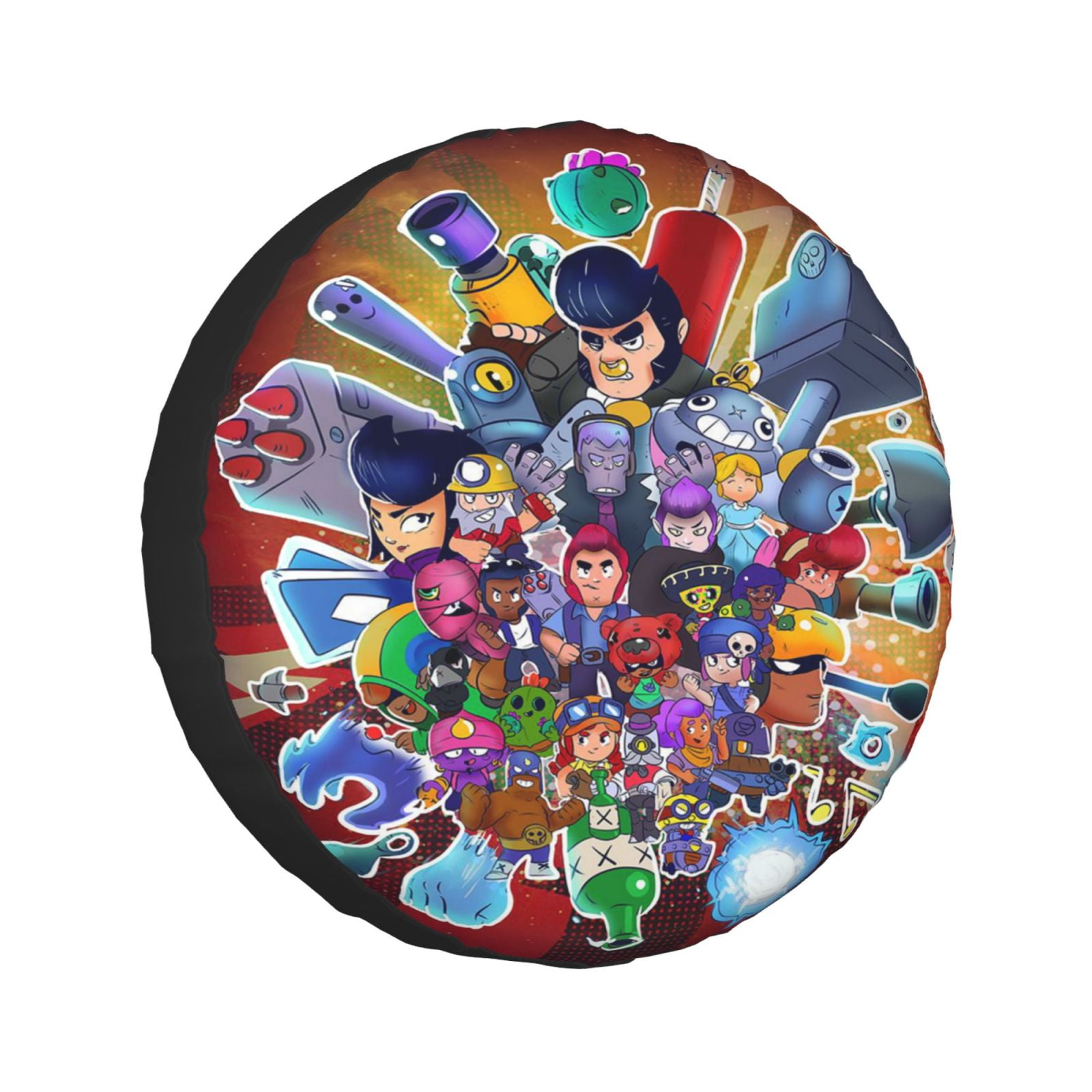Brawl Stars Spare Tire Cover Dust-Proof Wheel Tire Cover Fit Trailer RV ...