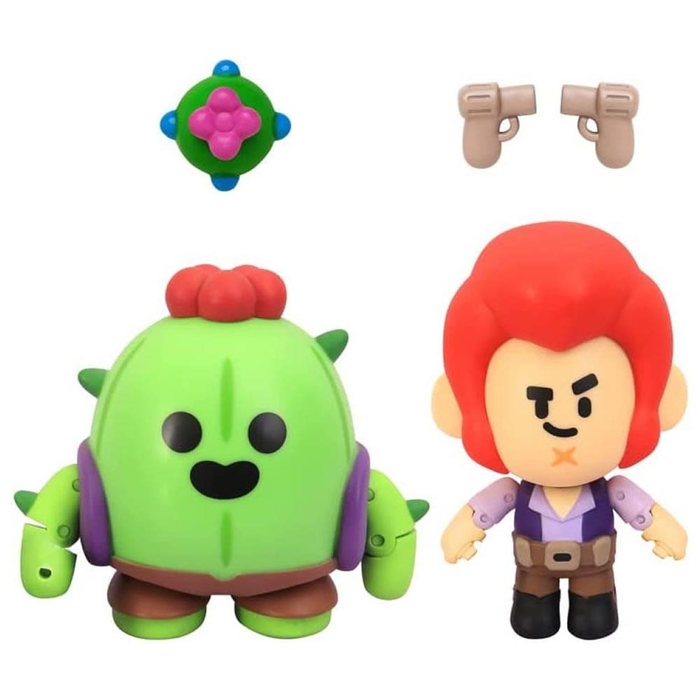 PMI International Brawl Stars Spike & Colt Action Figures, 4.5-Inch ...