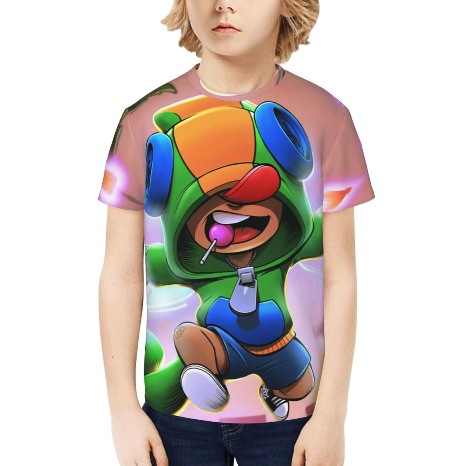 Brawl Stars T-Shirt for Boys Girls Youth, 3D Printed Graphic T-Shirts ...