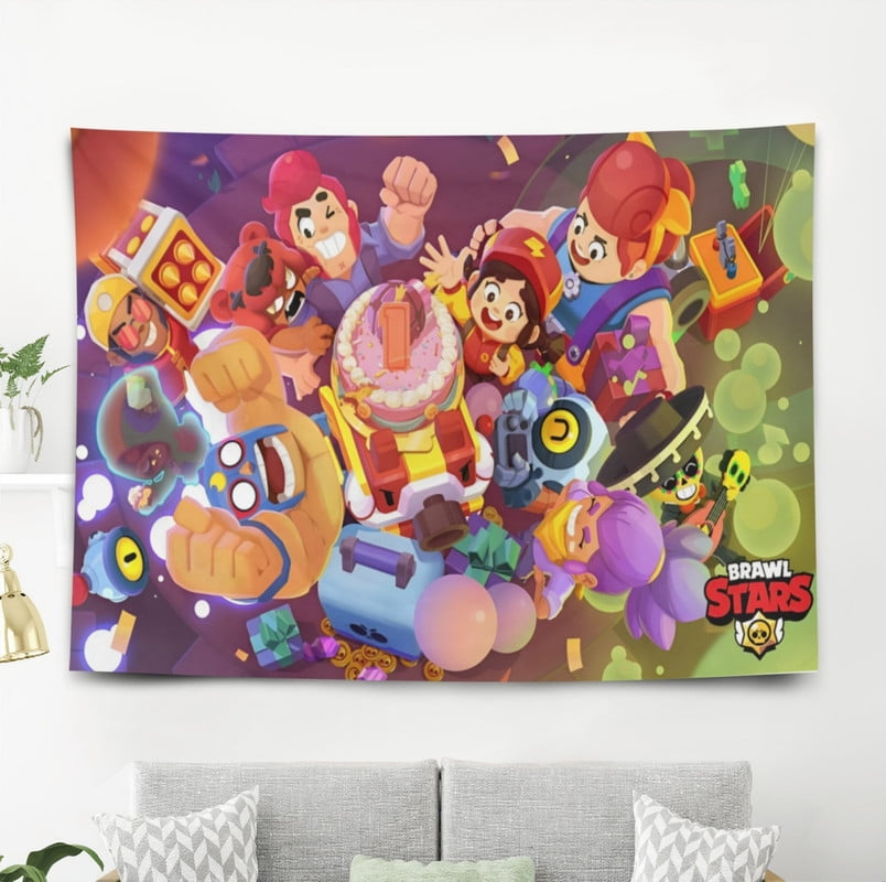 Brawl Stars Tapestry Gift Wall Hanging Backdrop For Bedroom Girls Or ...