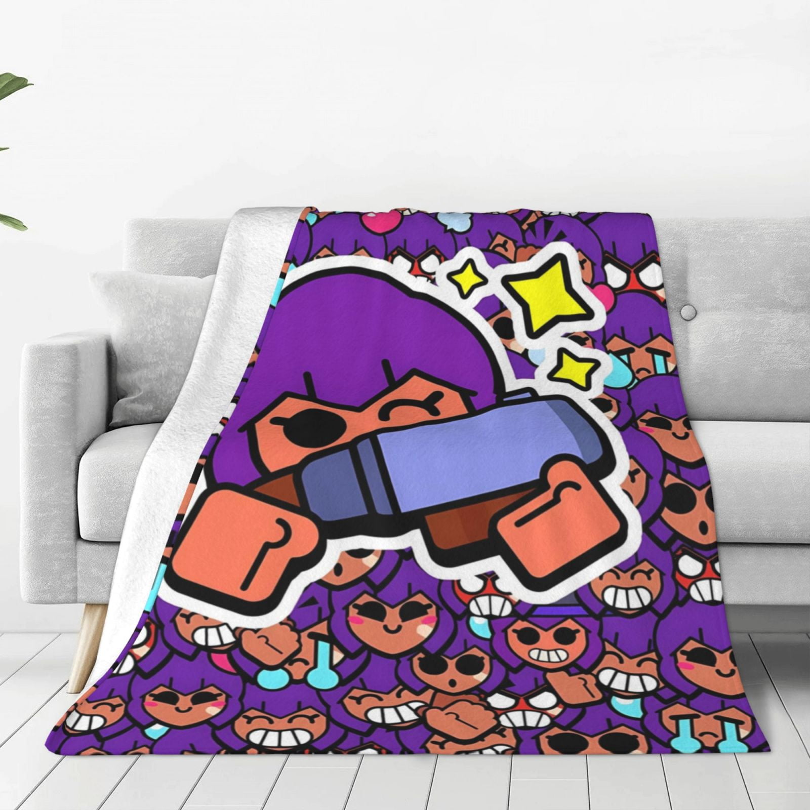 Brawl Stars Throw Blanket Couch Bed Sofa Soft Lightweight Warm Cozy ...
