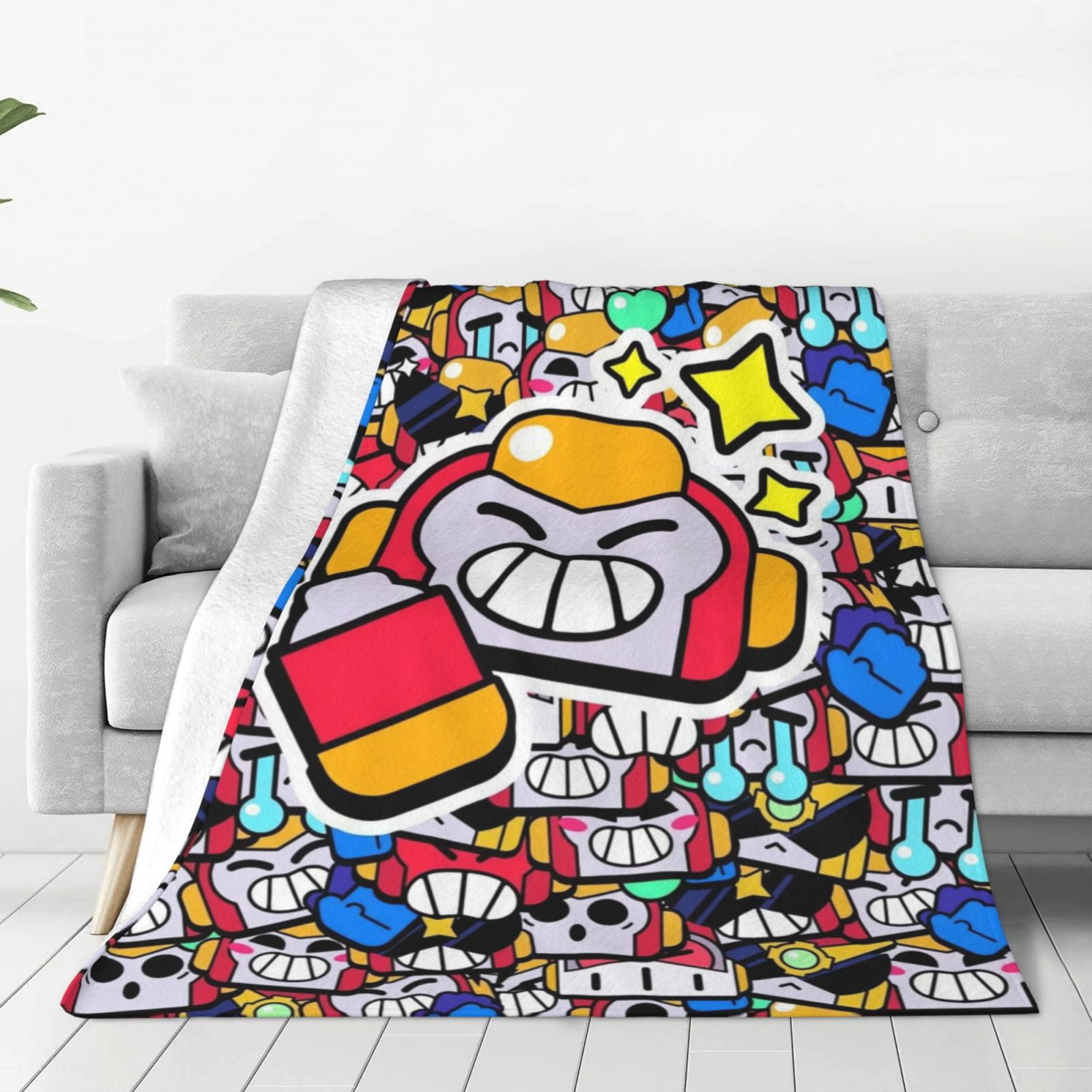 Brawl Stars Throw Blanket Couch Bed Sofa Soft Lightweight Warm Cozy ...