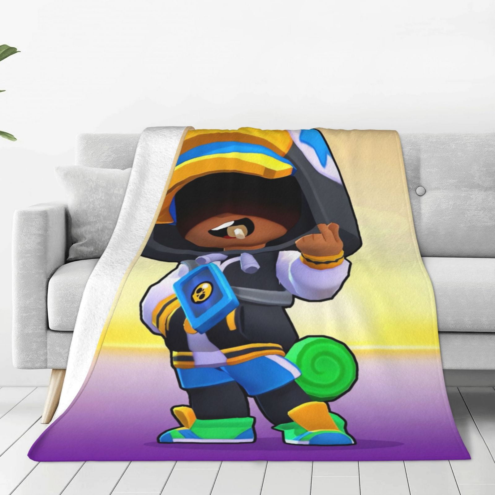 Brawl Stars Throw Blanket Couch Bed Sofa Soft Lightweight Warm Cozy ...