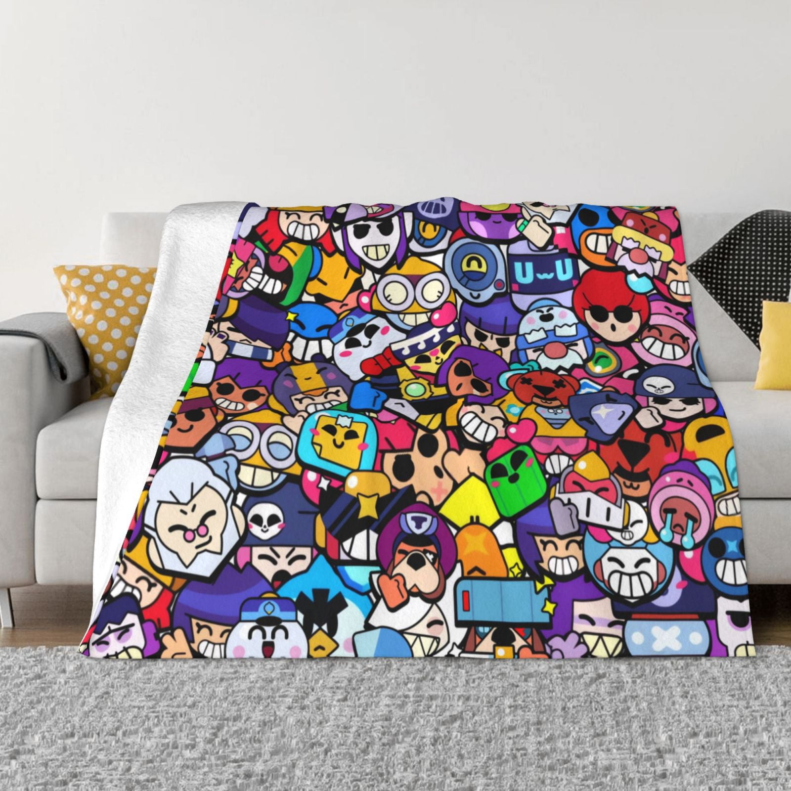 Brawl Stars Throw Blanket Couch Bed Sofa Soft Lightweight Warm Cozy ...