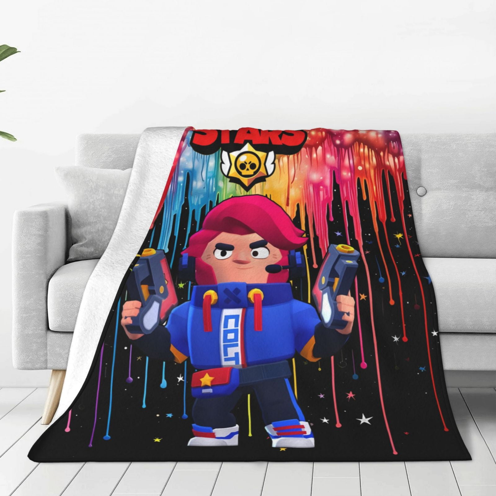 Brawl Stars Throw Blanket Couch Bed Sofa Soft Lightweight Warm Cozy ...