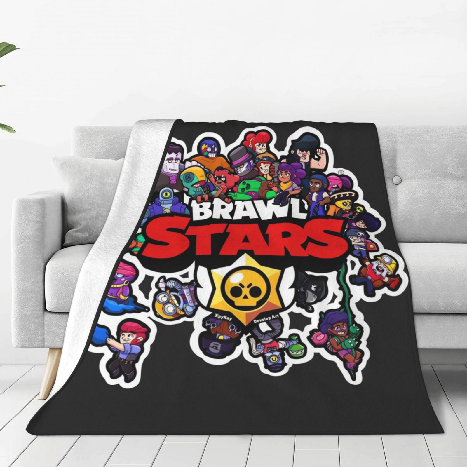 Brawl Stars Throw Blanket Couch Bed Sofa Soft Lightweight Warm Cozy ...