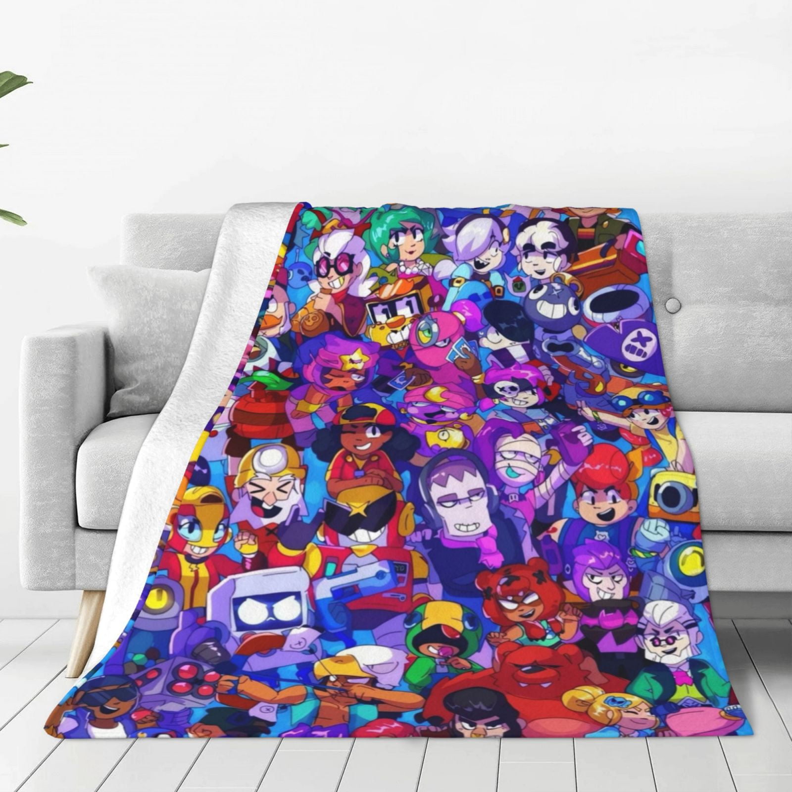Brawl Stars Throw Blanket Couch Bed Sofa Soft Lightweight Warm Cozy ...