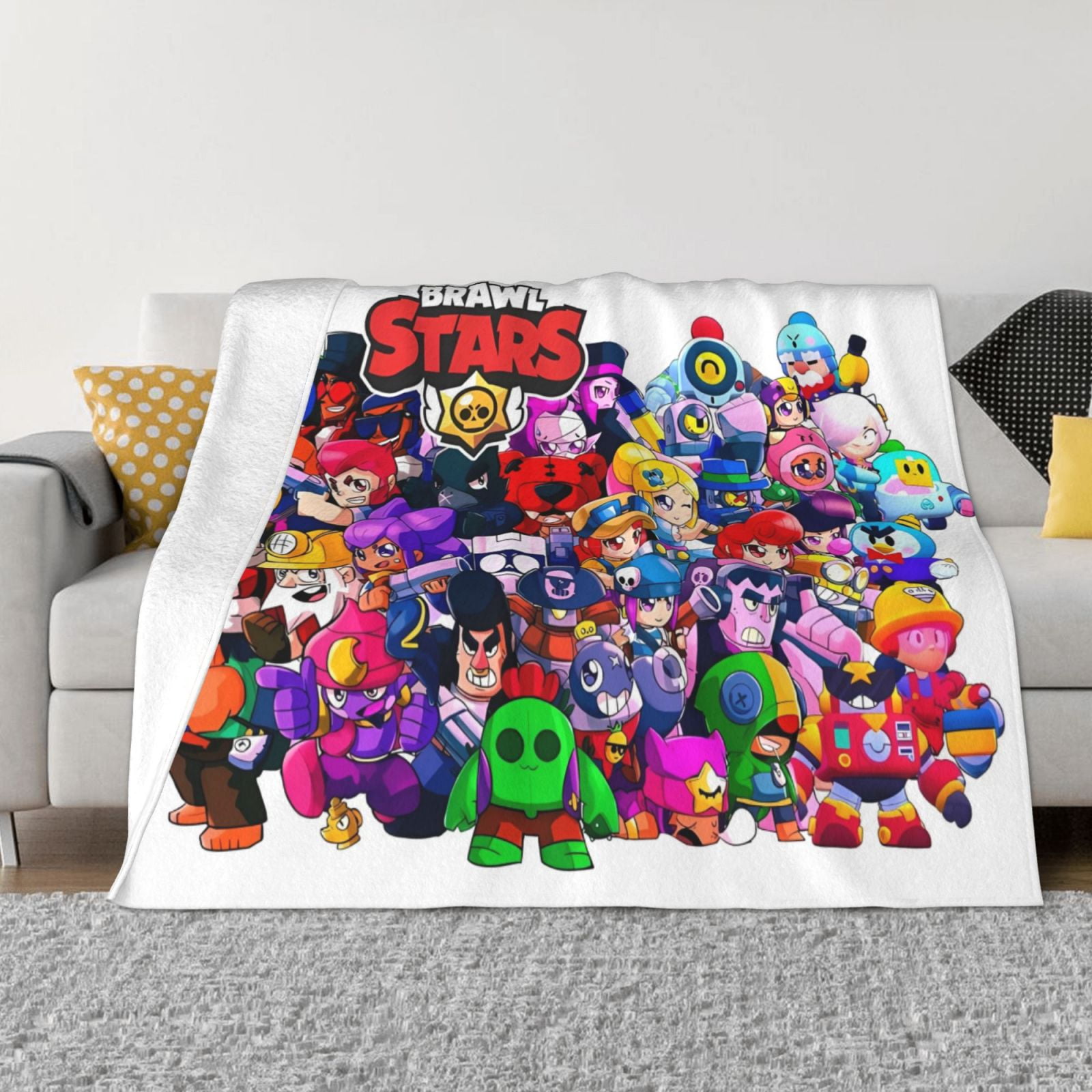 Brawl Stars Throw Blanket Couch Bed Sofa Soft Lightweight Warm Cozy ...