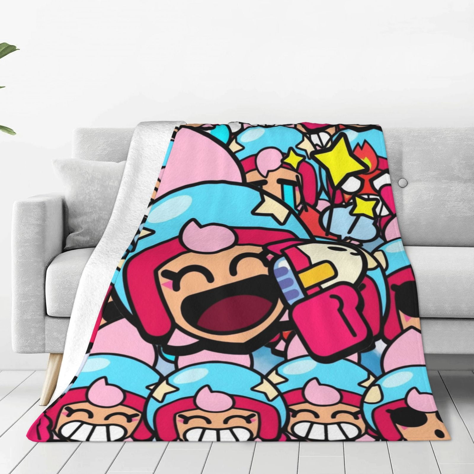 Brawl Stars Throw Blanket Couch Bed Sofa Soft Lightweight Warm Cozy ...