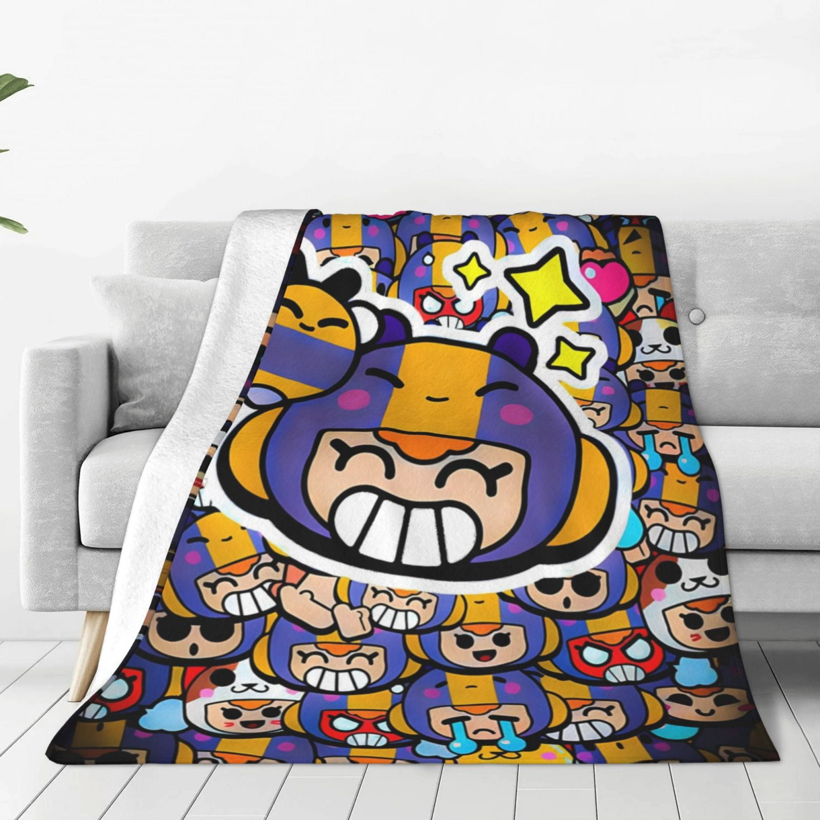 Brawl Stars Throw Blanket Couch Bed Sofa Soft Lightweight Warm Cozy ...