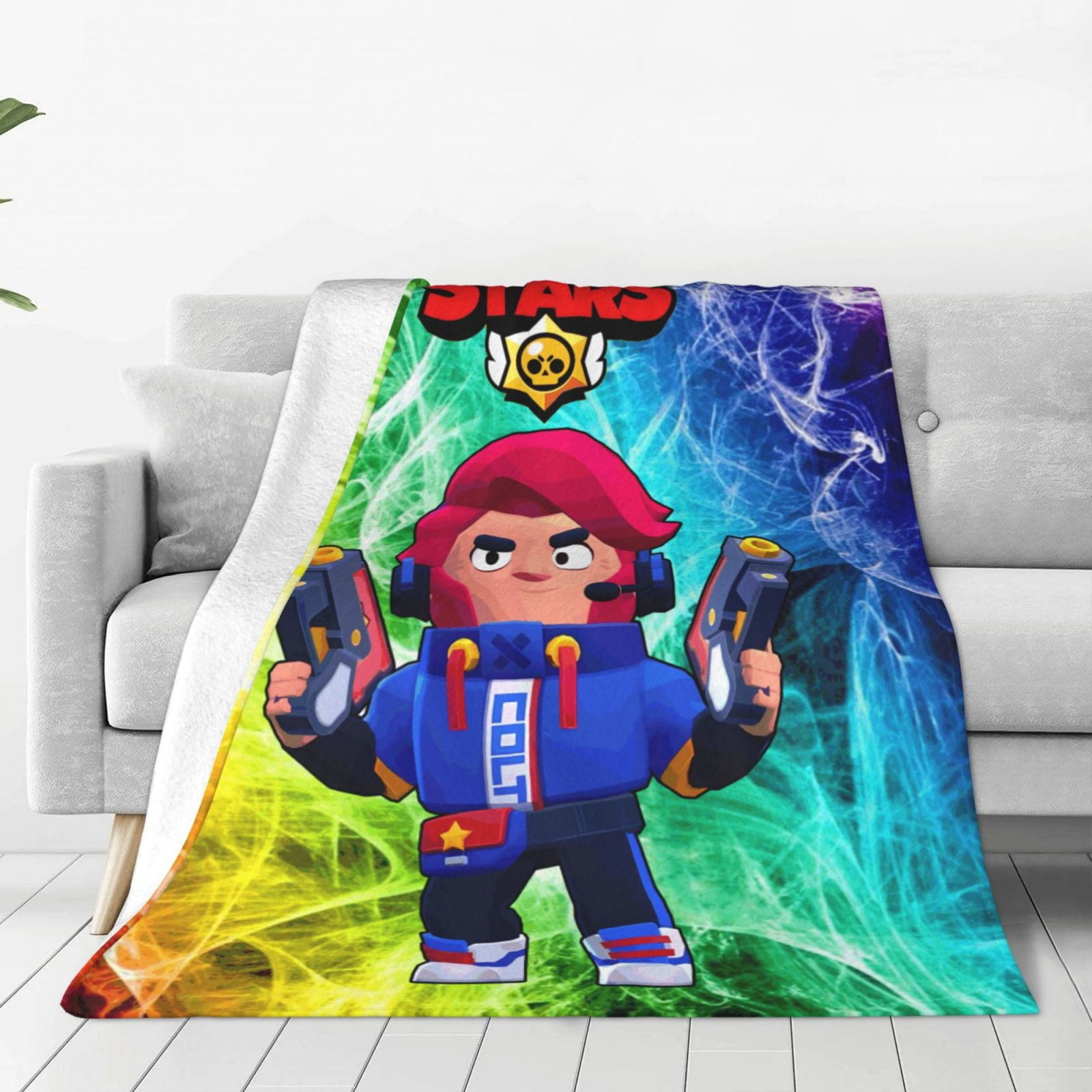 Brawl Stars Throw Blanket Couch Bed Sofa Soft Lightweight Warm Cozy ...