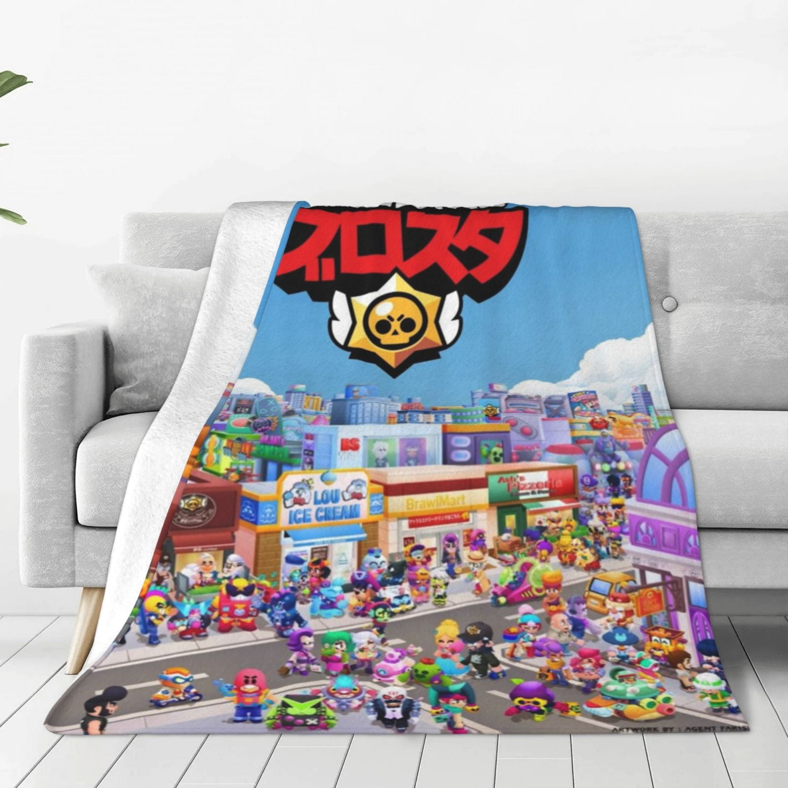 Brawl Stars Throw Blanket Couch Bed Sofa Soft Lightweight Warm Cozy ...