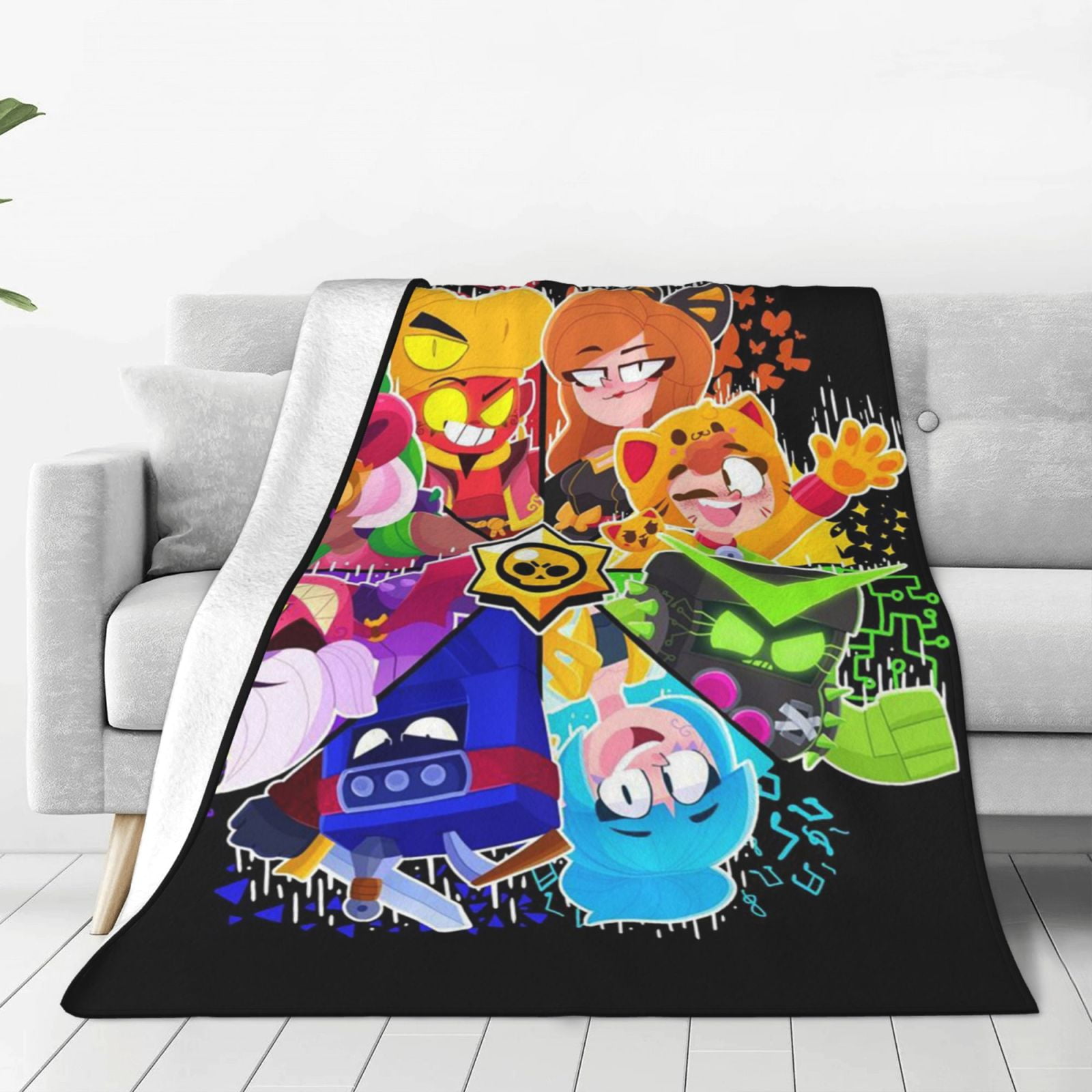 Brawl Stars Throw Blanket Couch Bed Sofa Soft Lightweight Warm Cozy ...