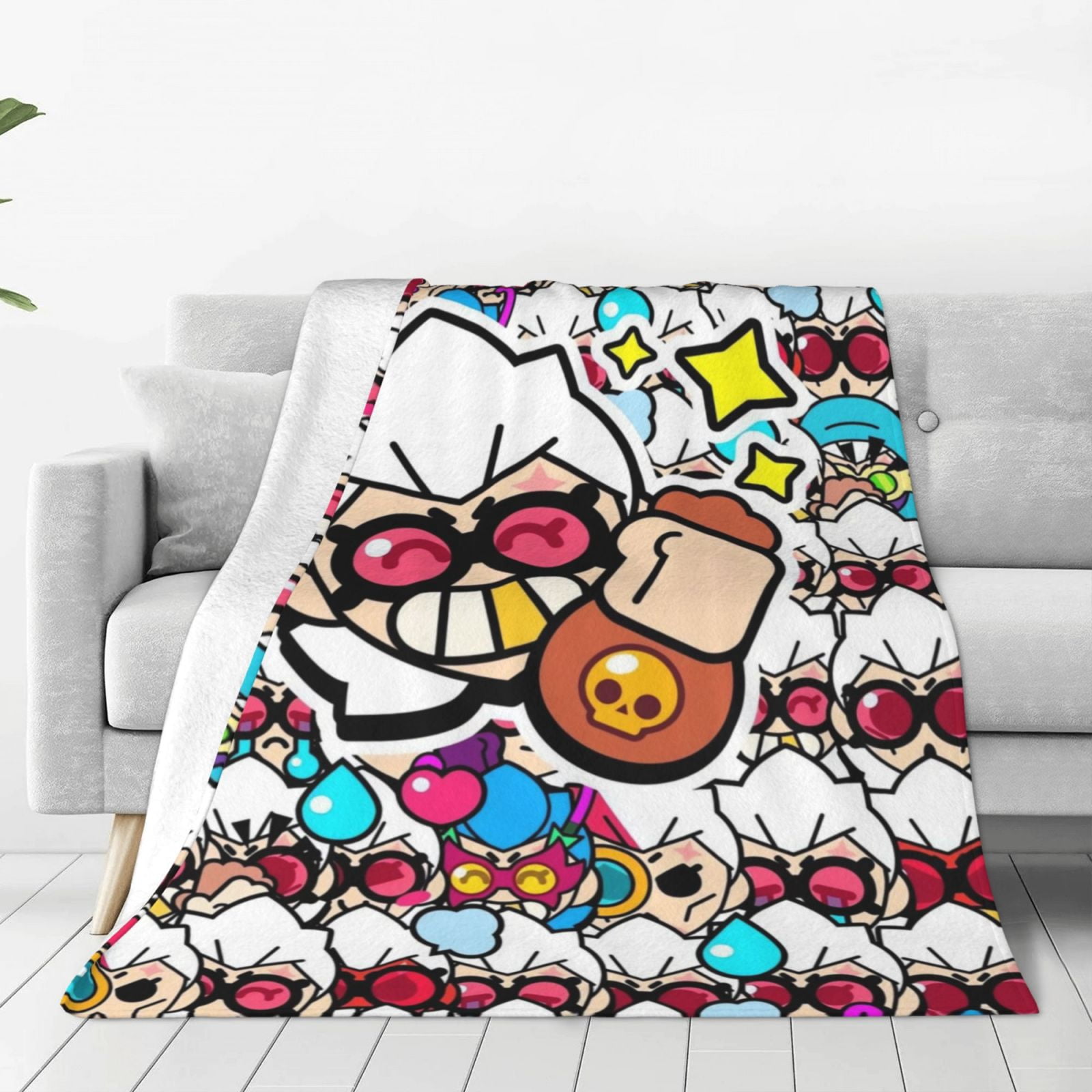 Brawl Stars Throw Blanket Couch Bed Sofa Soft Lightweight Warm Cozy ...