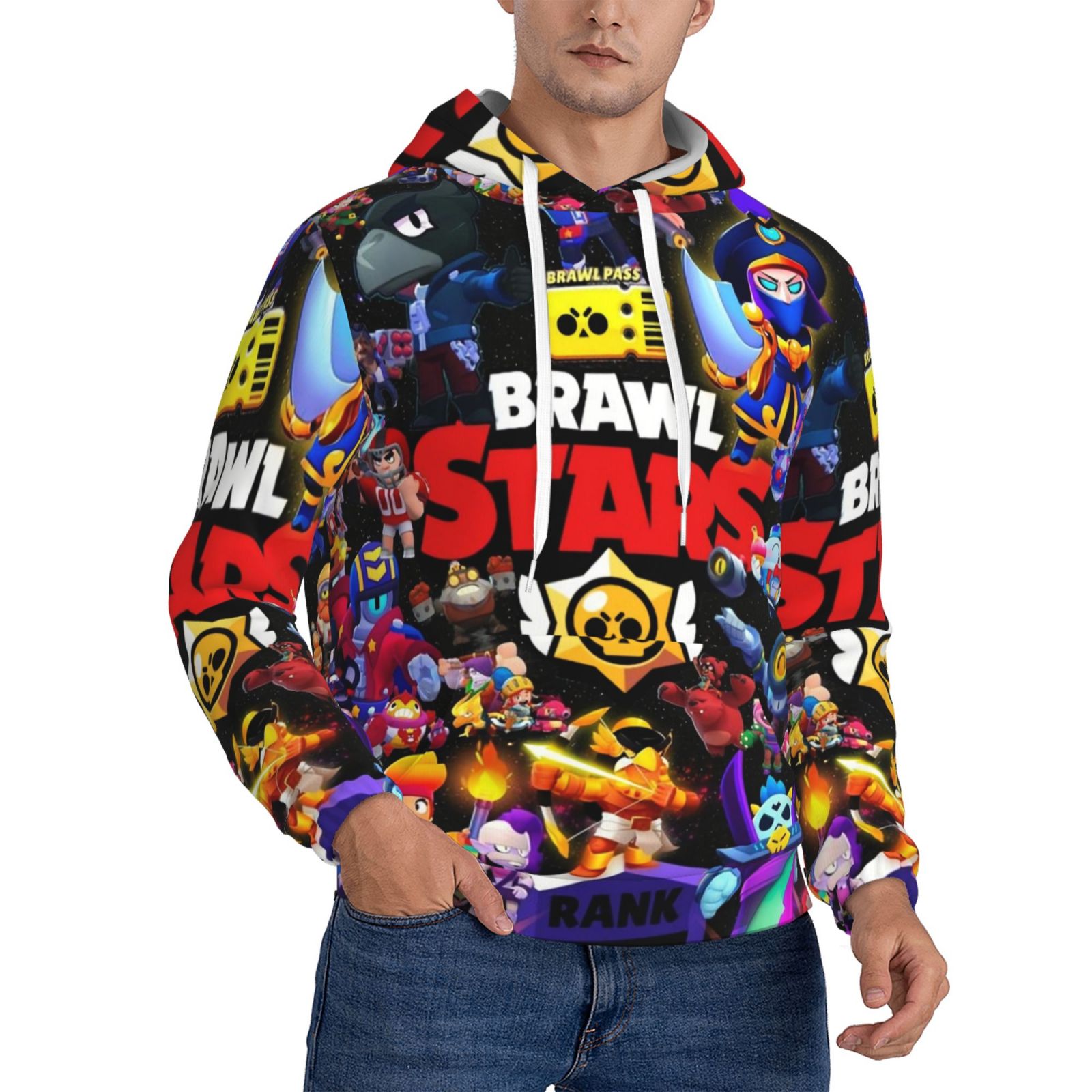 Brawl Stars Unisex Hoodie Novelty 3D Print Graphic Hooded Sweatshirt ...