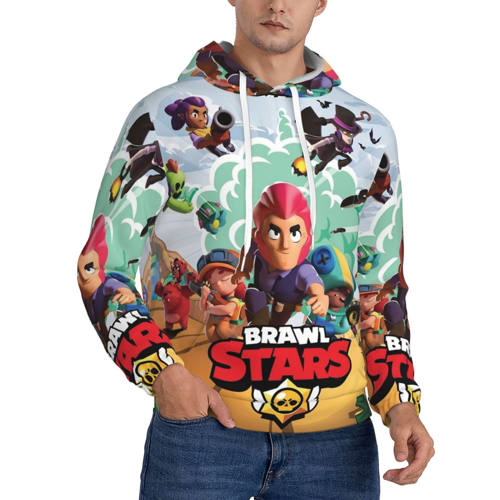 Brawl Stars Unisex Hoodie Novelty 3D Print Graphic Hooded Sweatshirt ...