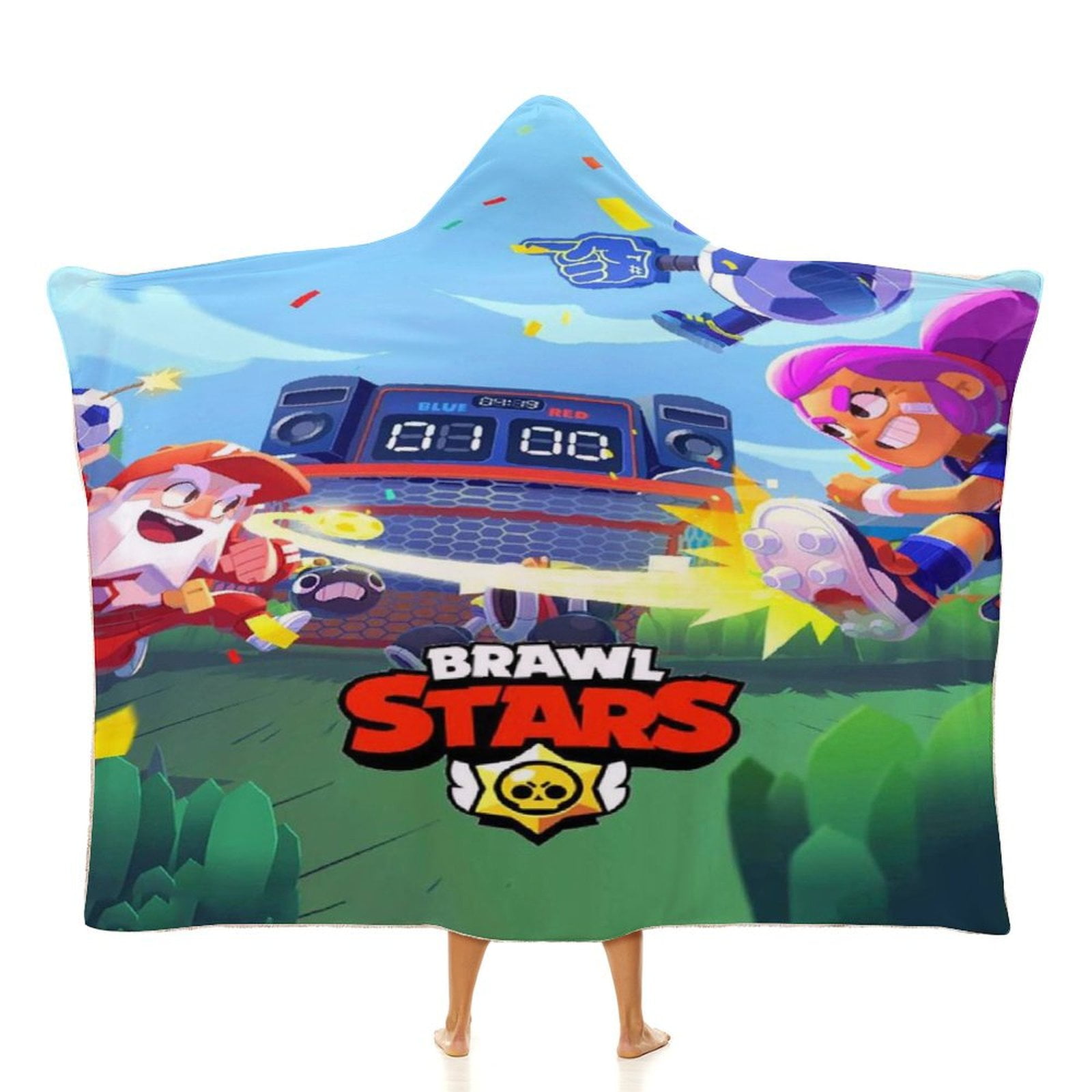 Brawl Stars Wearable Hooded Blankets Throw Cloak Blanket for Bed Sofa ...