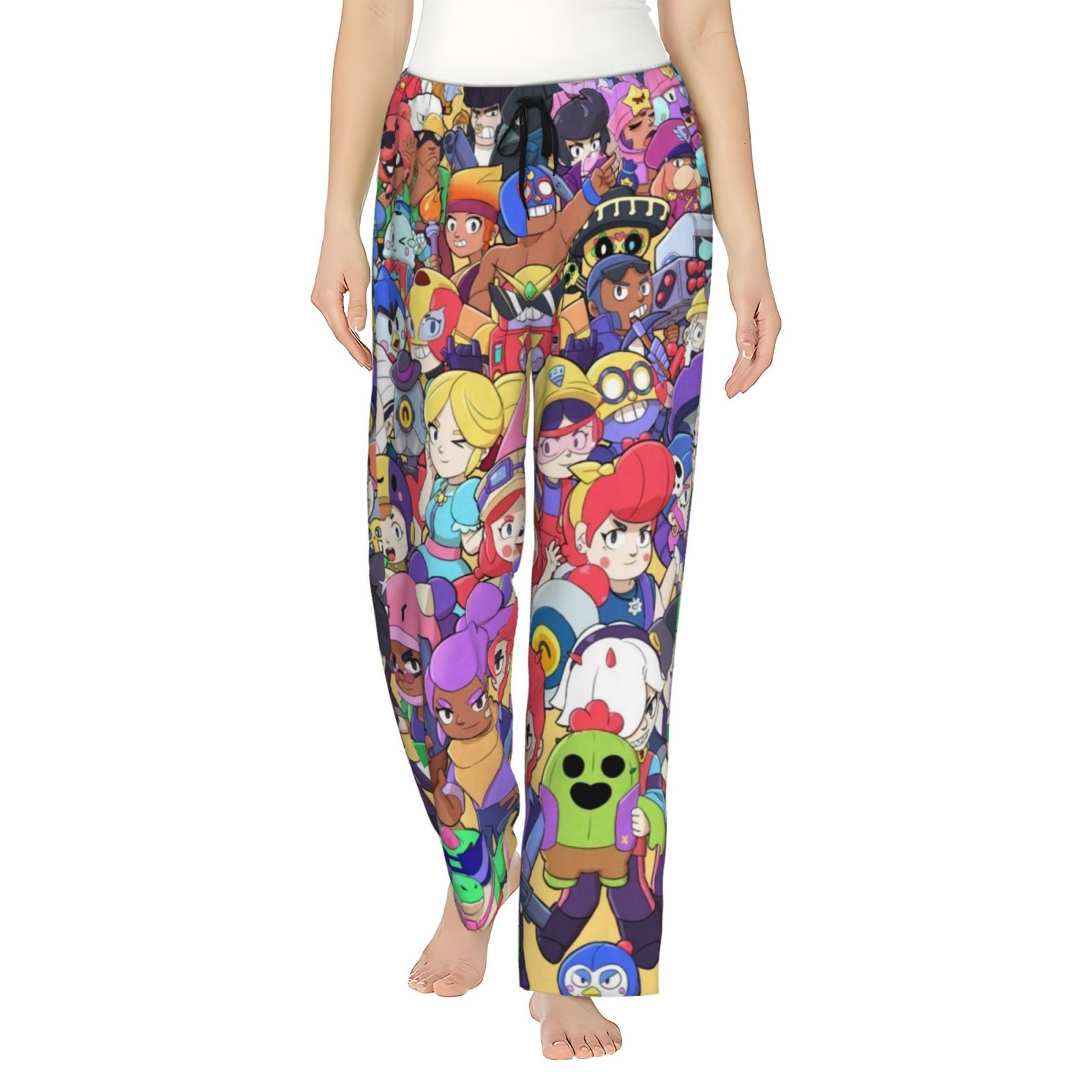 Brawl Stars Women's Pajama Pants Funny All Over Print Adult Lounge Sleep Bottoms Comfy Elastic ...
