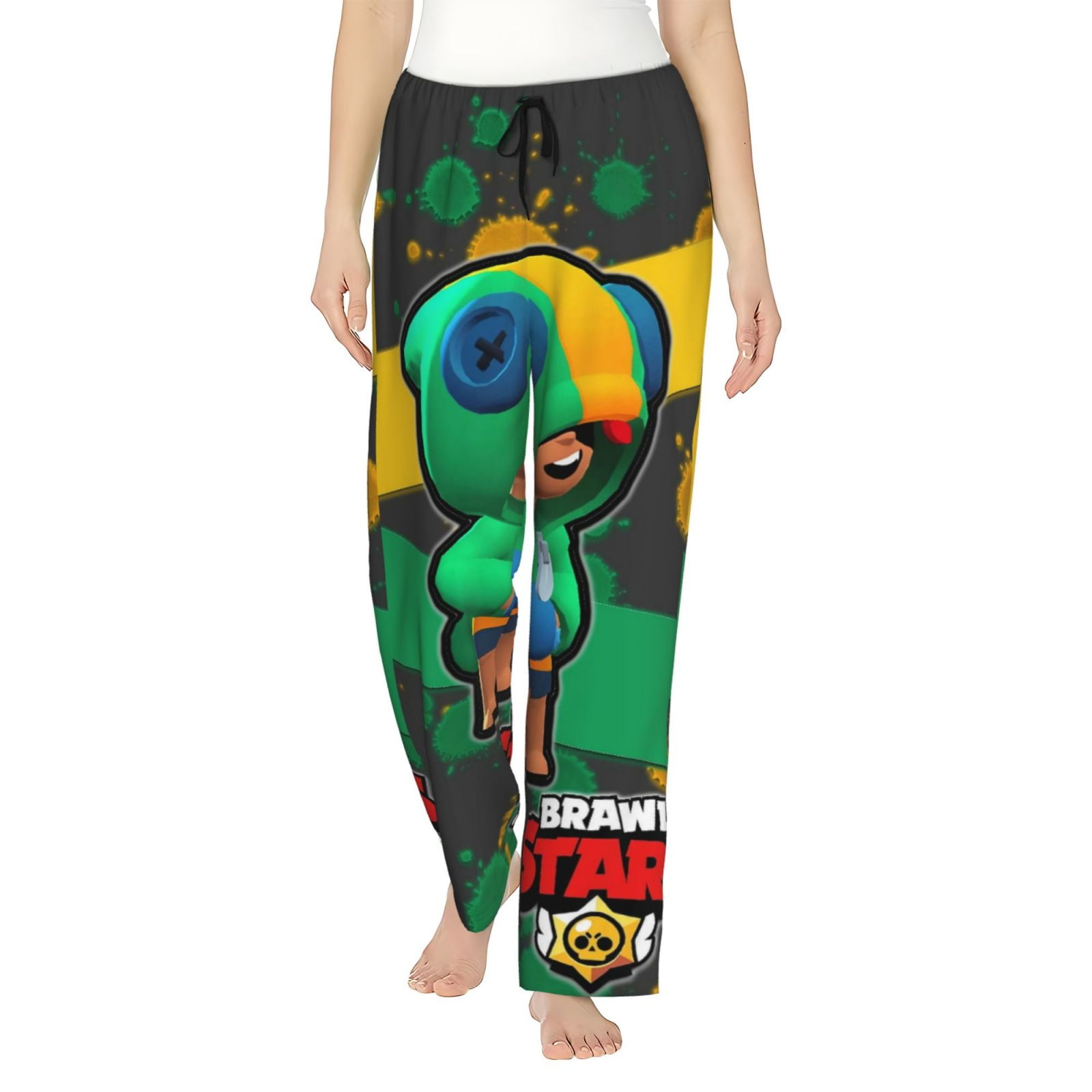 Brawl Stars Women's Pajama Pants Funny All Over Print Adult Lounge Sleep Bottoms Comfy Elastic ...
