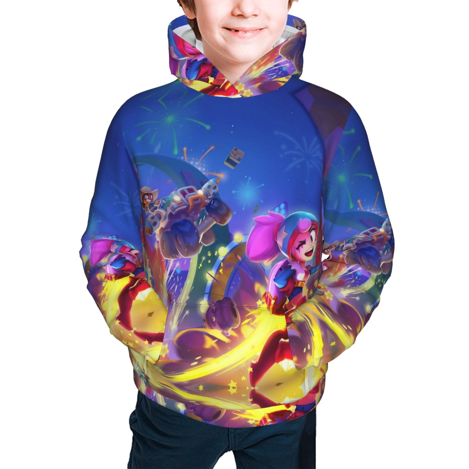 Brawl Stars Youth Hoodie Graphic Colorful Cool Kids Hooded Sweatshirts ...