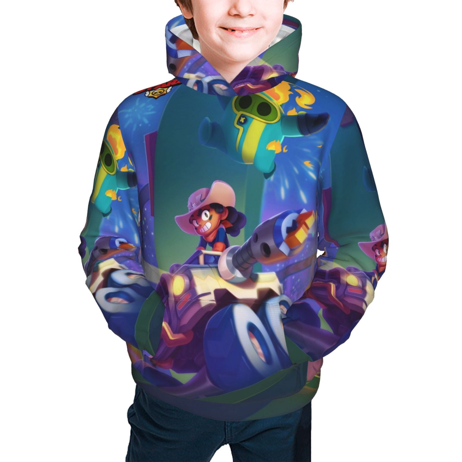 Brawl Stars Youth Hoodie Graphic Colorful Cool Kids Hooded Sweatshirts ...