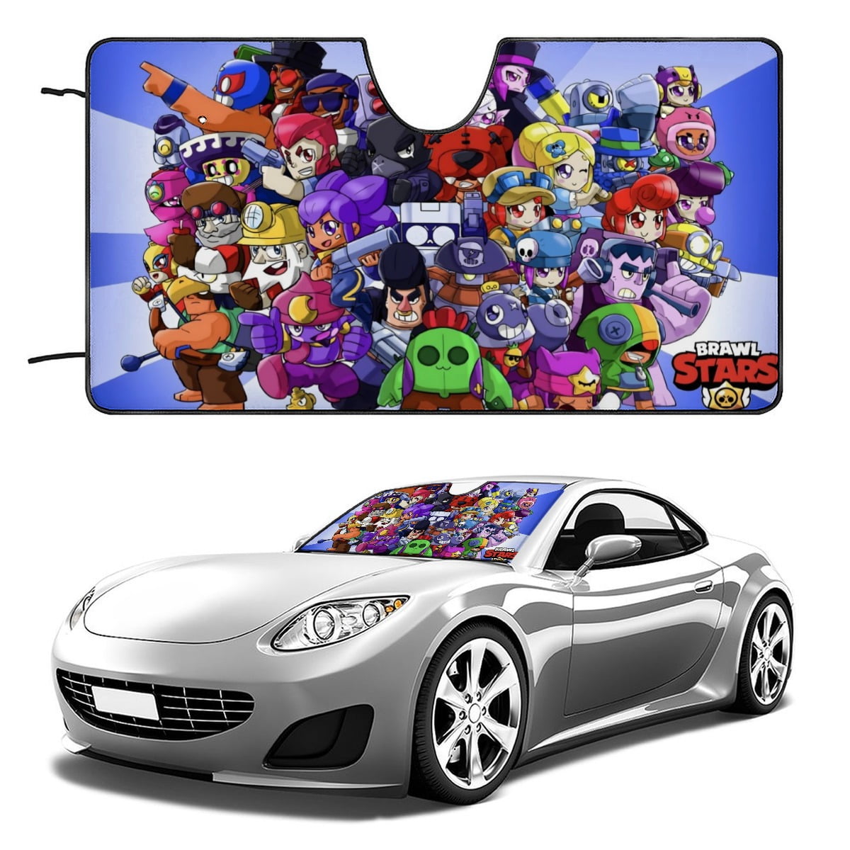 Brawl Stars-theme Windshield Sun Shade Front Protector Folding Car Sun ...