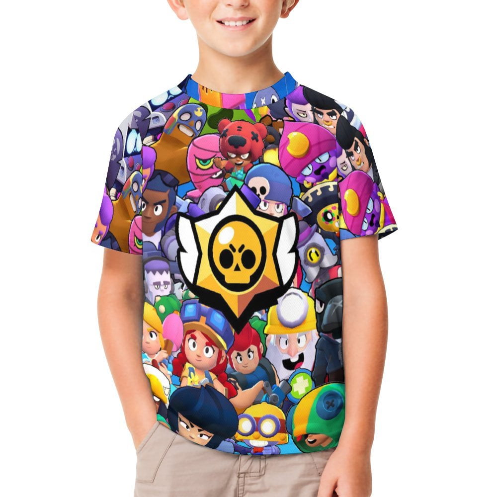 Brawl Stars Children's T-shirt Fashion Summer Outdoor Breathable Short ...