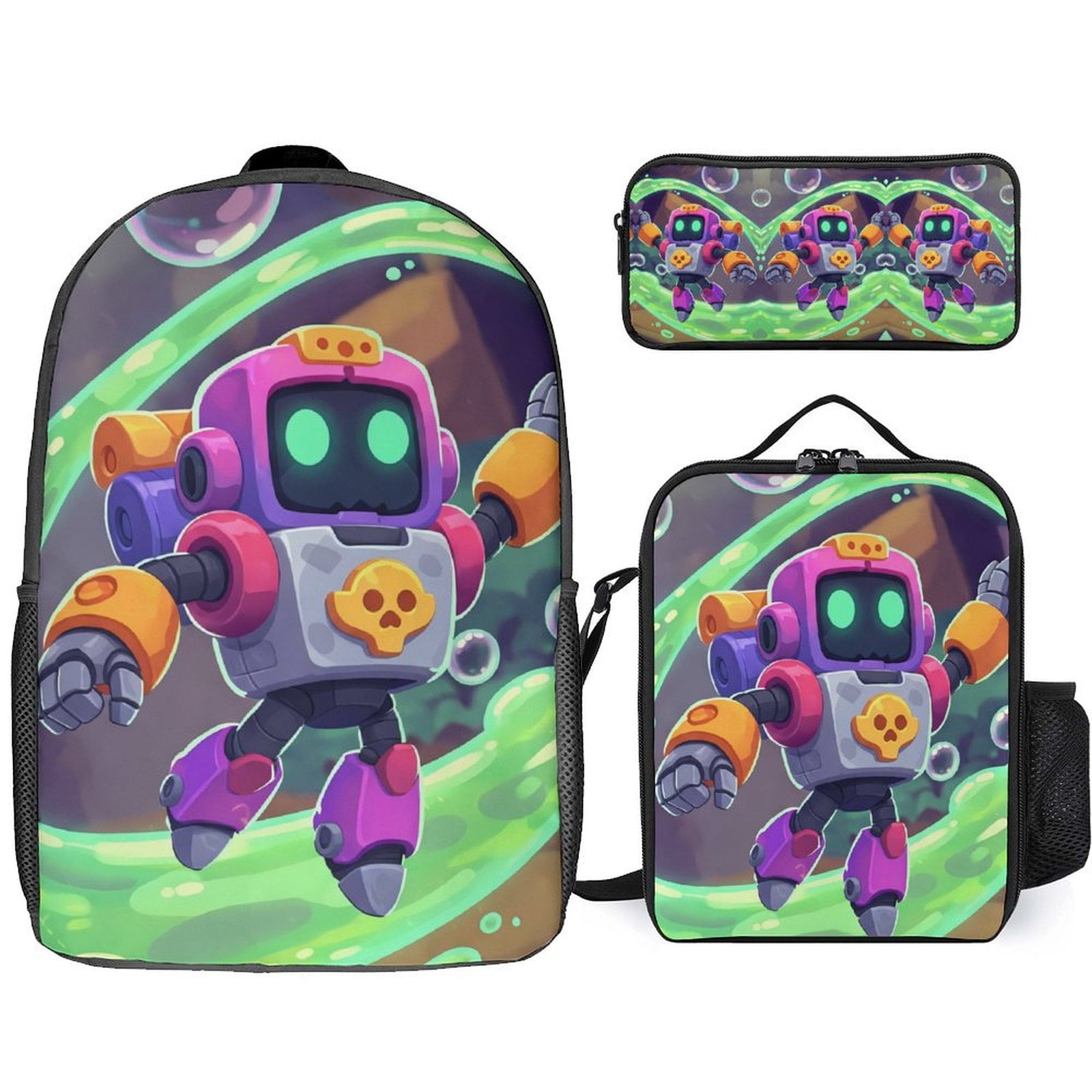 Brawl-stars 3Pcs Backpack Set, 17 Inch Large Capacity Unisex Daypack ...