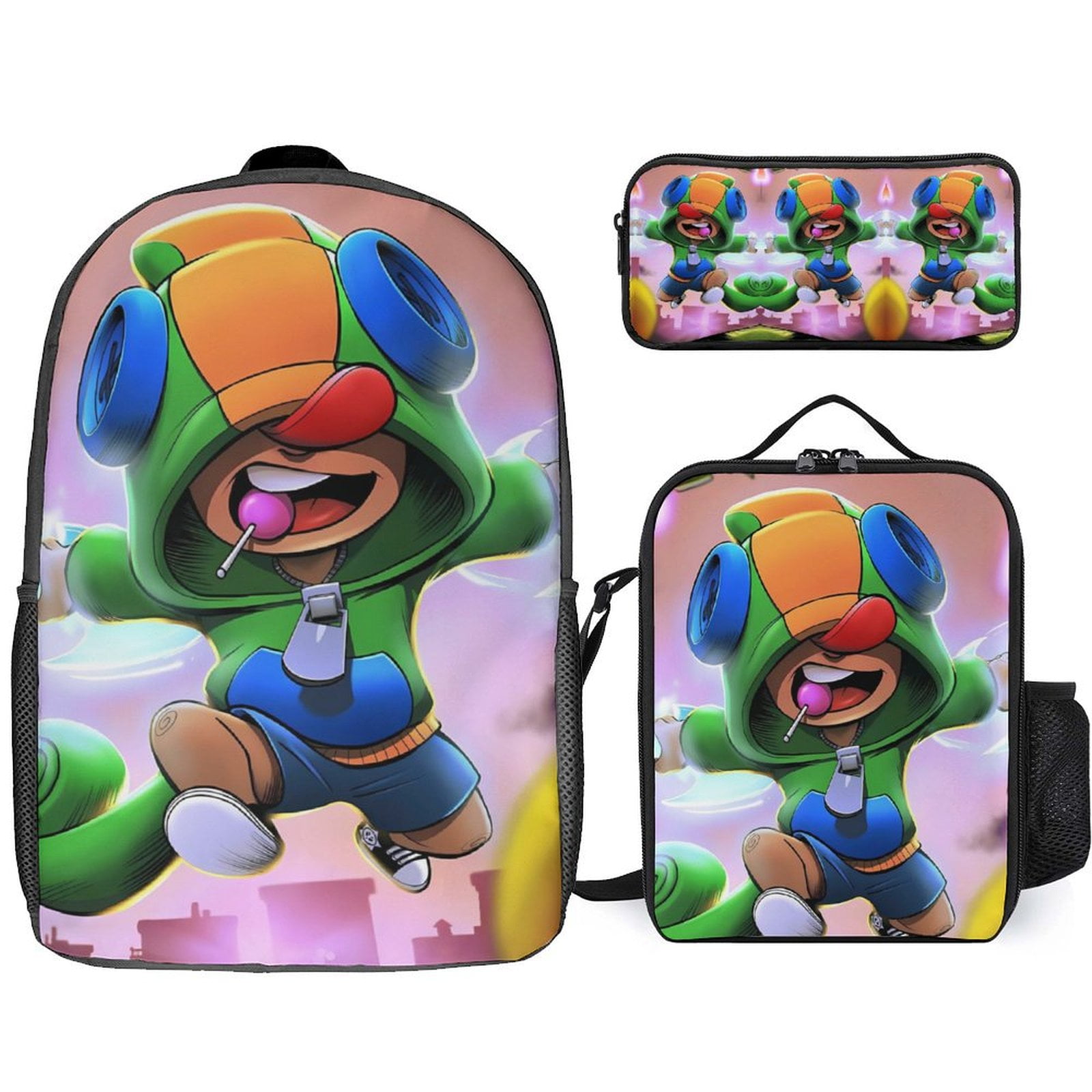 Brawl-stars 3Pcs Backpack Set, 17 Inch Large Capacity Unisex Daypack ...