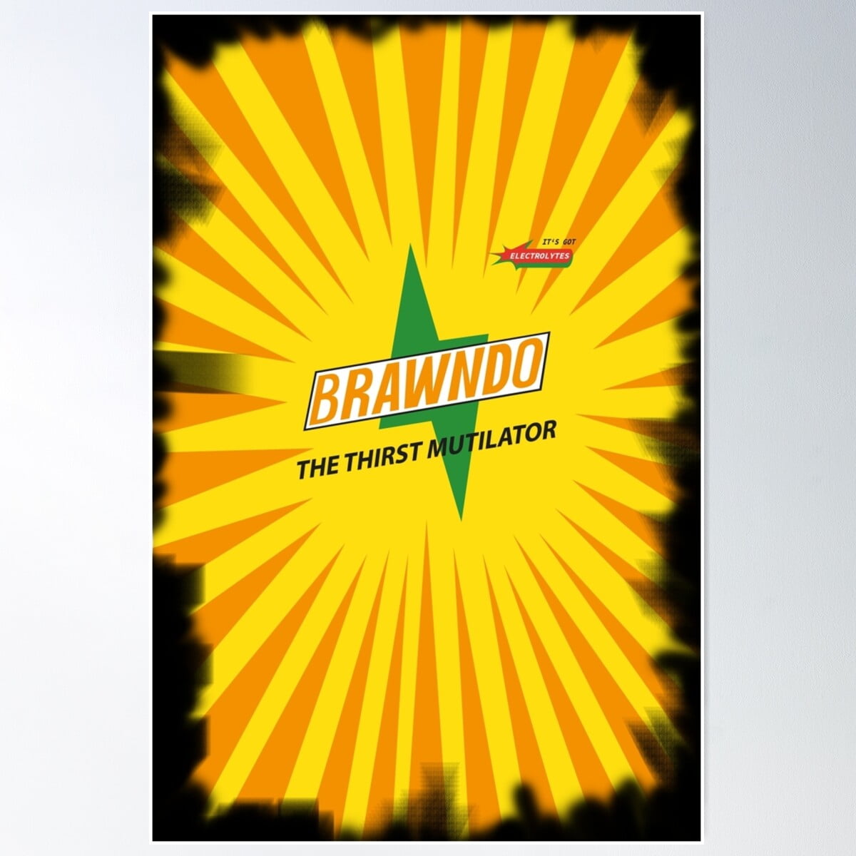 Brawndo Logo Aged Poster Wall Art, Modern Wall Decor For Living Room ...