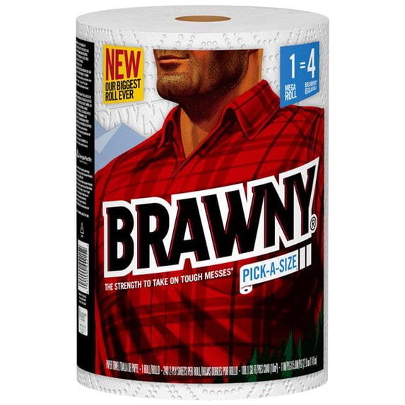 Brawny 2 Ply Paper Towels, 240 Sheet Pack of 6 - Walmart.com