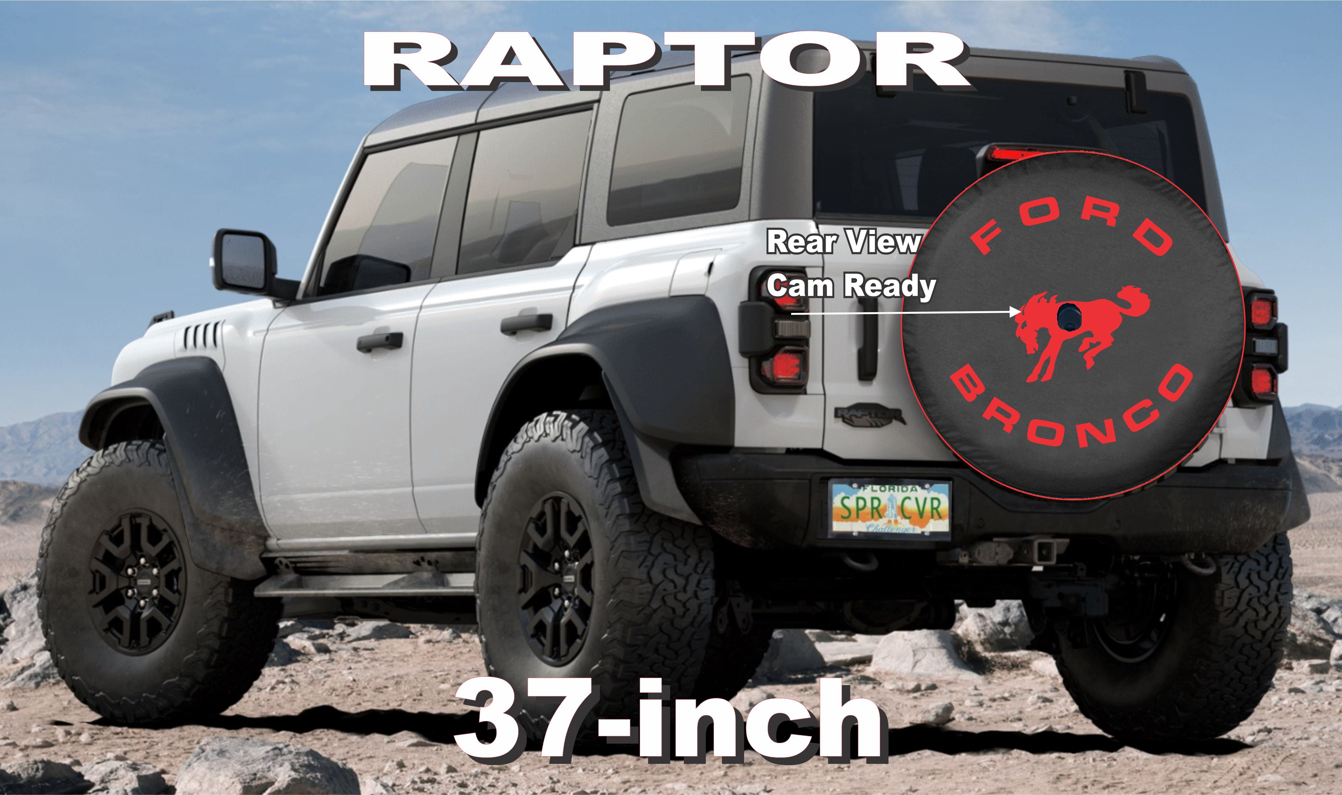 Brawny Bronco - 37-in w/Cam - RED Edition - US Made SpareCover ...