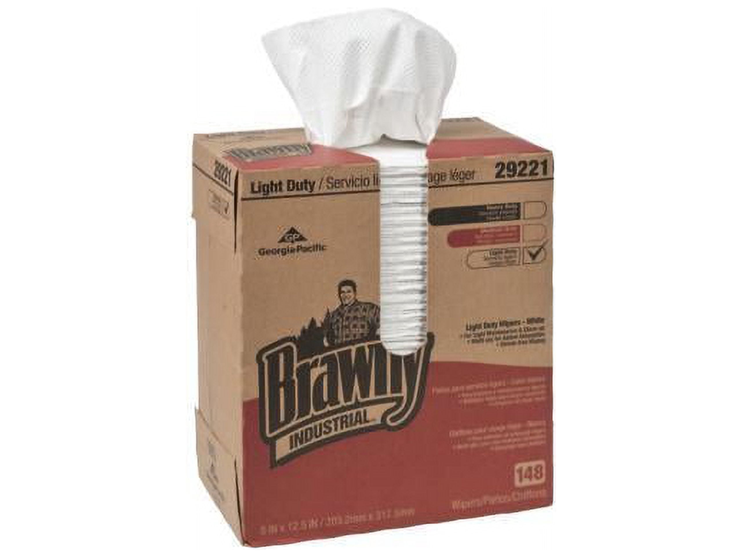 Brawny Industrial Light-Duty Wipers, White - Walmart.com