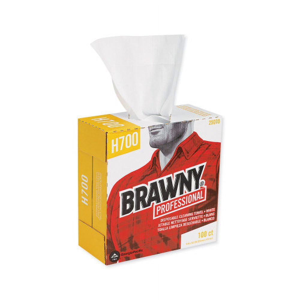 Brawny Medium Weight HEF Shop Towels, 9.1 x 16.5, 100/Box, Each - Walmart.com
