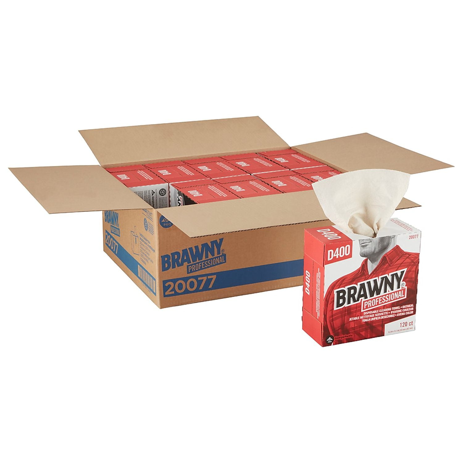 Brawny Professional D400 Cellulose Cleaning Wipers 12.2" x 9.25 ...