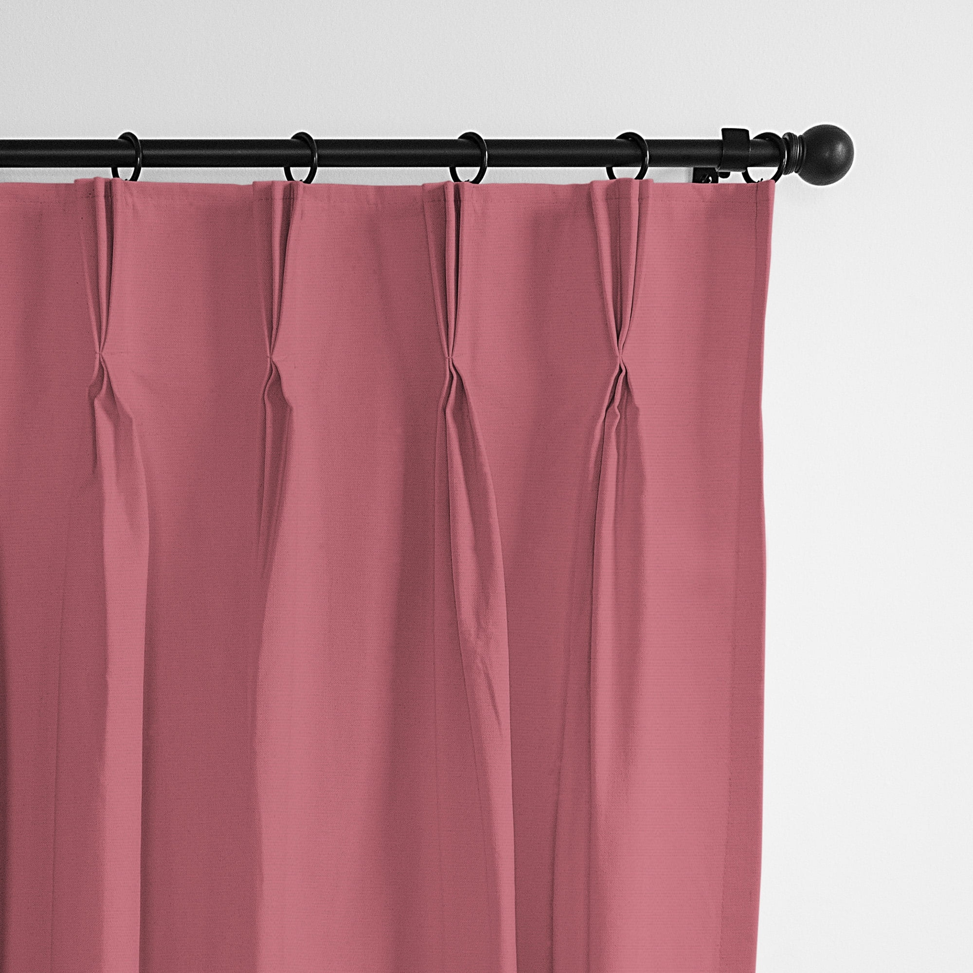 Braxton Pink Grapefruit Pinch Pleat Drapery Panel - Pair 20"x96 ...