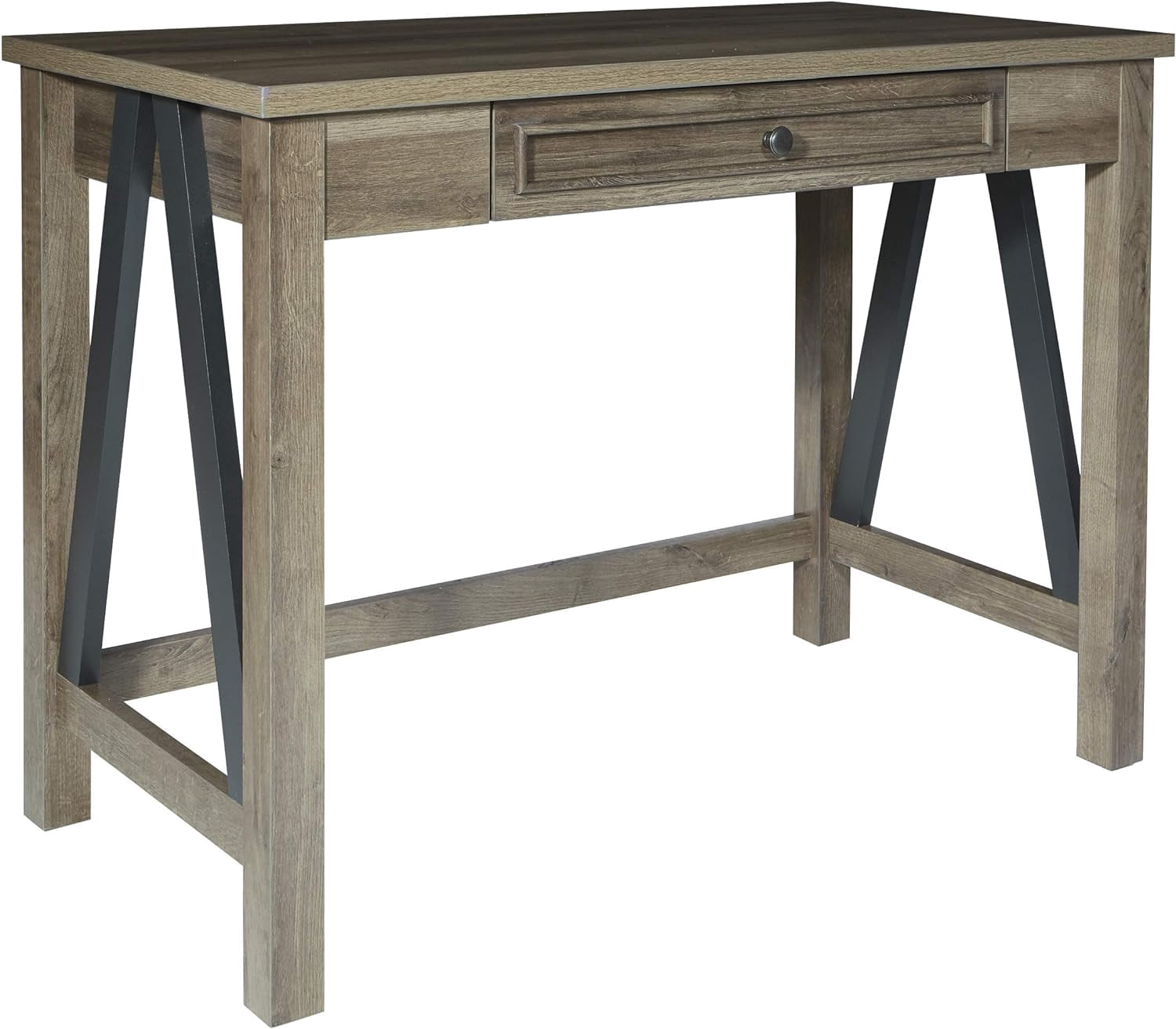 Braydon 42-Inch Wide Writing Desk, Grey Oak - Walmart.com
