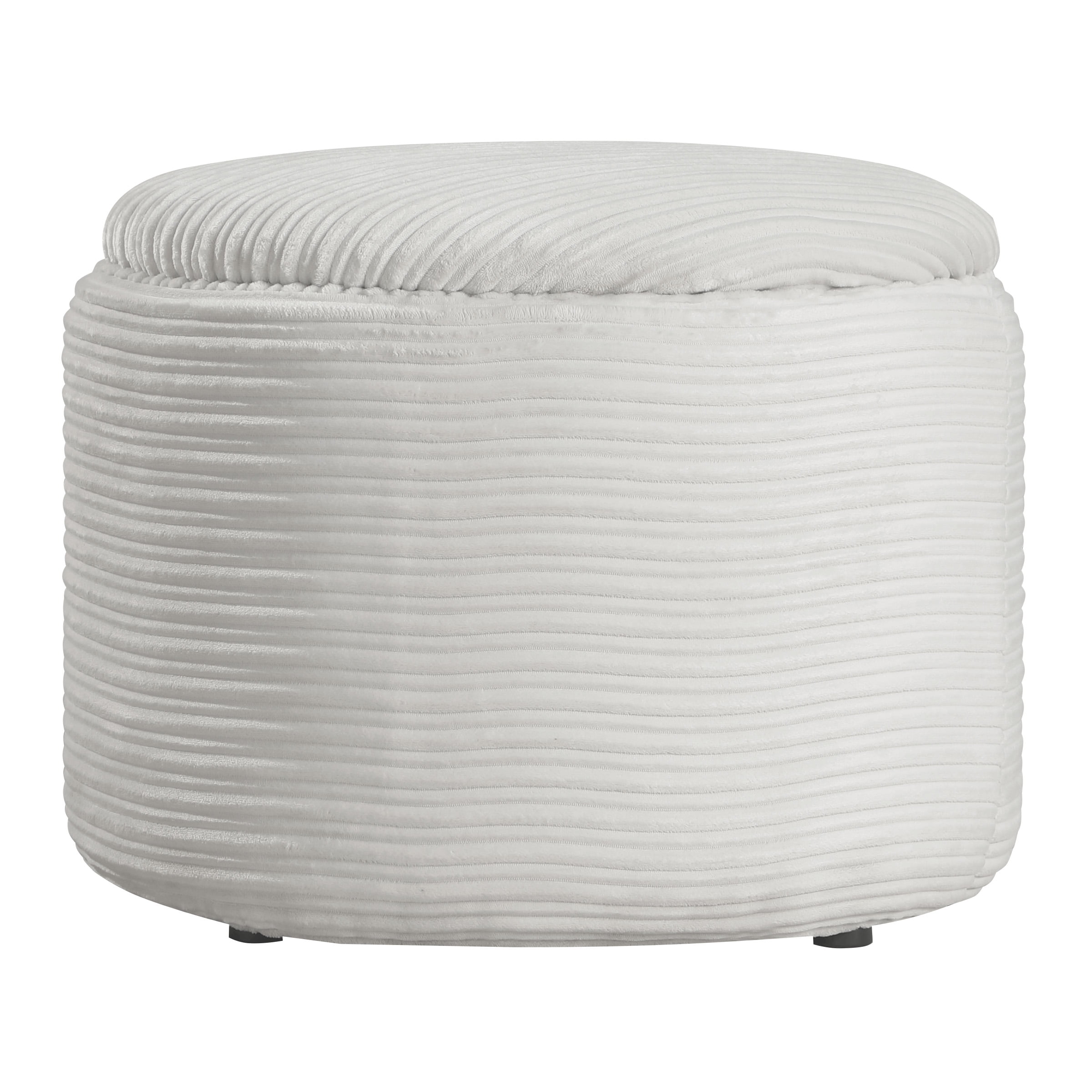 Brayfield Storage Ottoman in Taupe Cord Fabric - Walmart.com