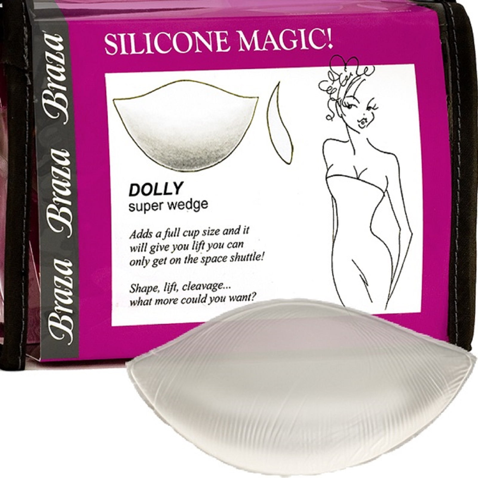 Braza Silicone Dolly Super Wedge Push Up Bra Inserts - Walmart.com