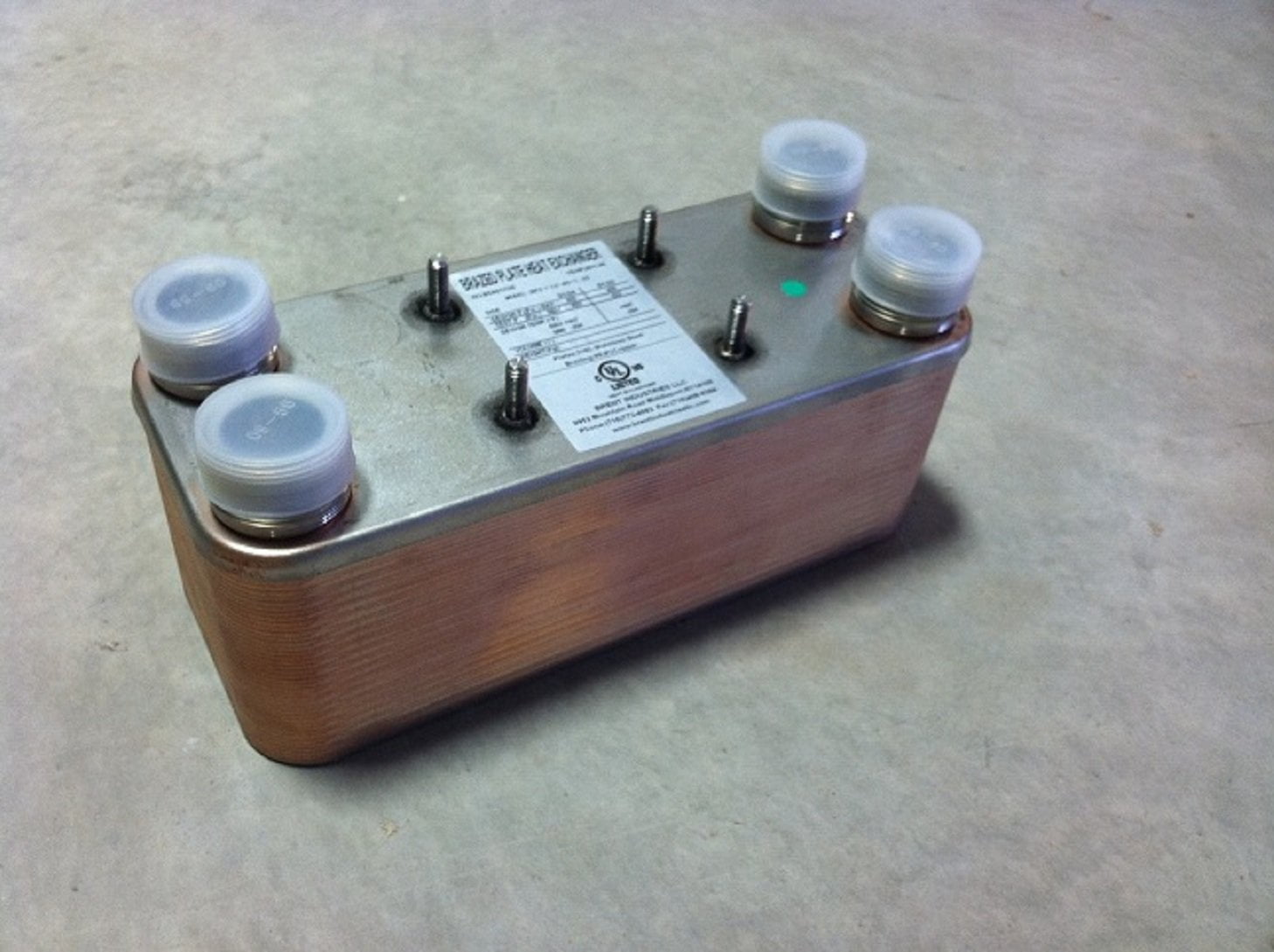 Brazed 40 Plate Heat Exchanger Wood [1" MPT] - Walmart.com