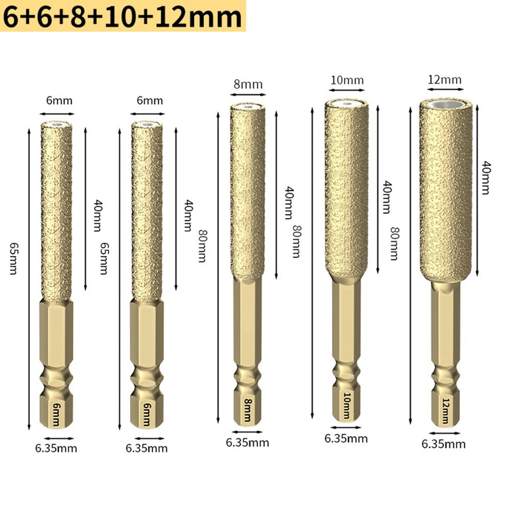 Brazed Diamond Drill Bit with Hex Shank for Dry Drilling Tiles Granite ...