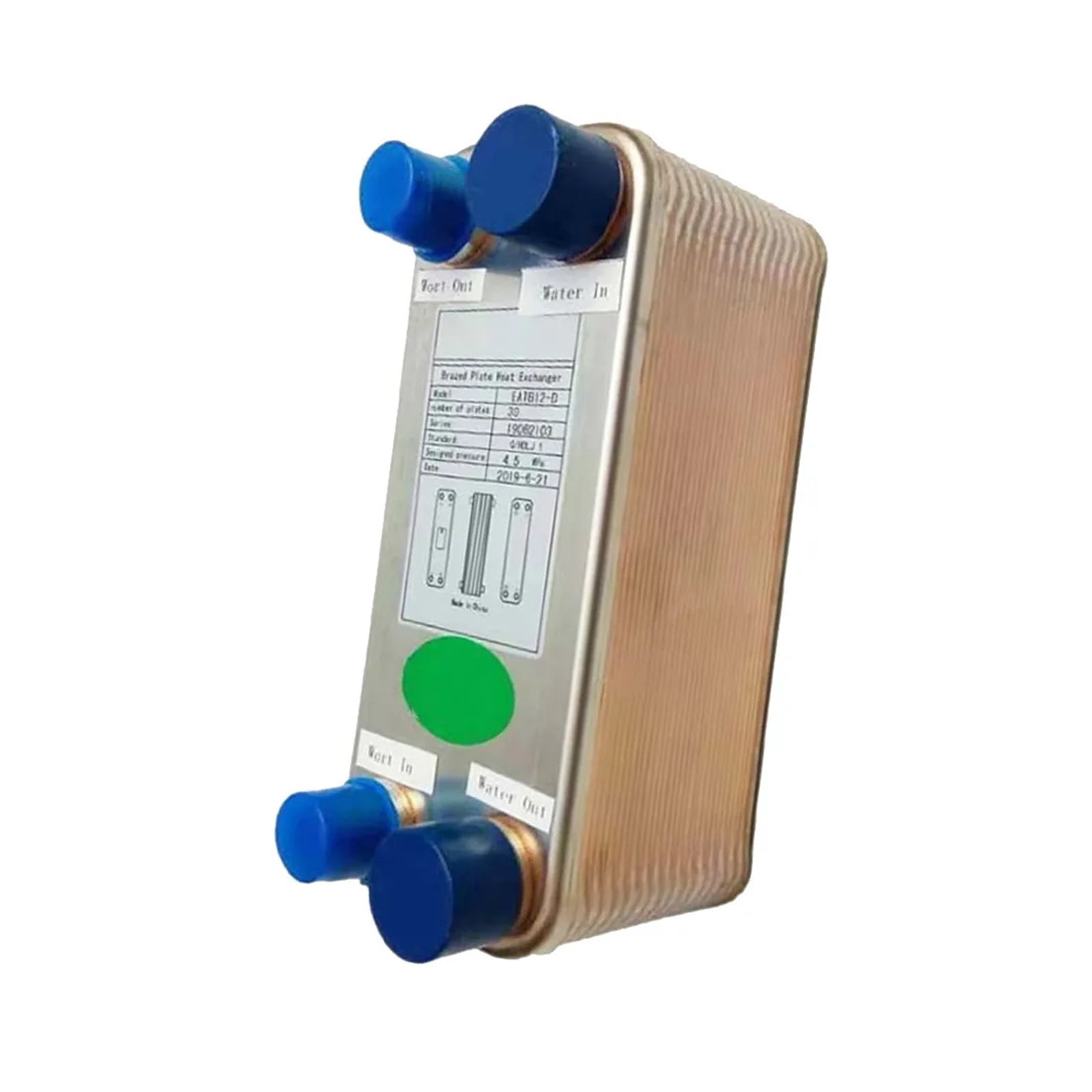 Brazed Plate Heat Exchanger, 30 Plates Wort Chiller,Max 4.5 MPa ,316 ...