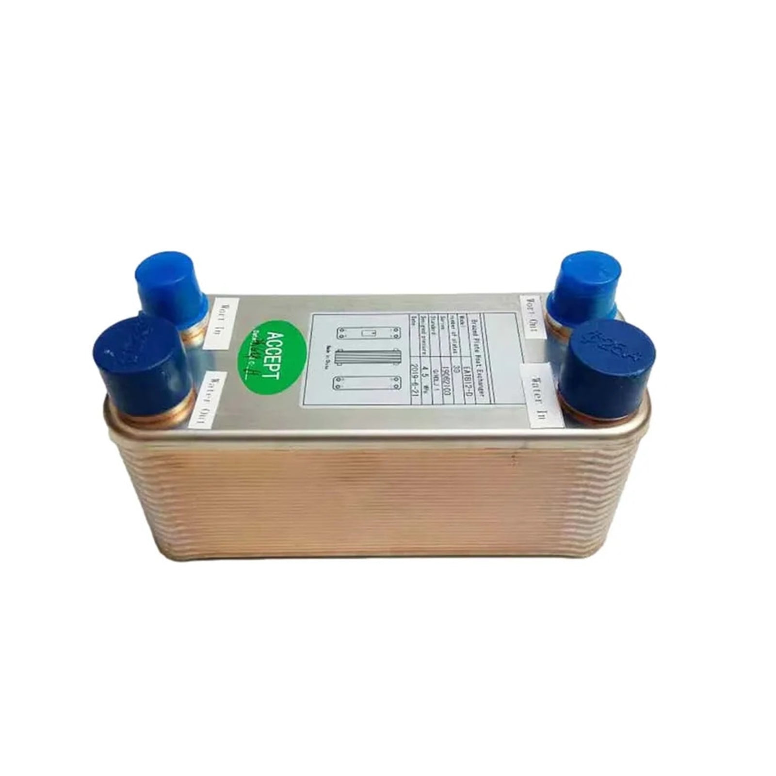 Brazed Plate Heat Exchanr, 30 Plates Wort Chiller,Max 4.5 MPa ,316 ...