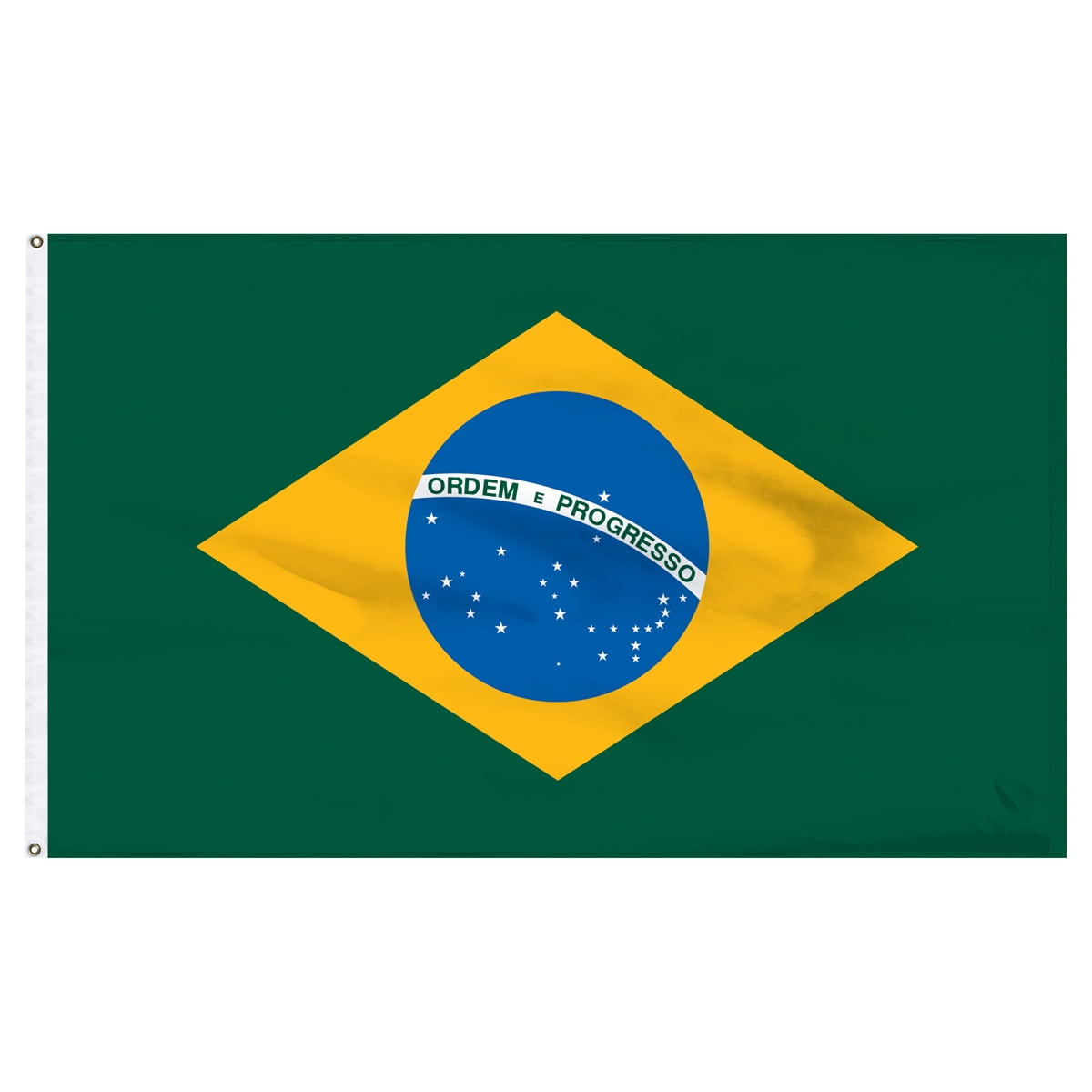 Brazil 3x5ft Nylon Flag with Indoor Pole Hem and Fringe - Walmart.com