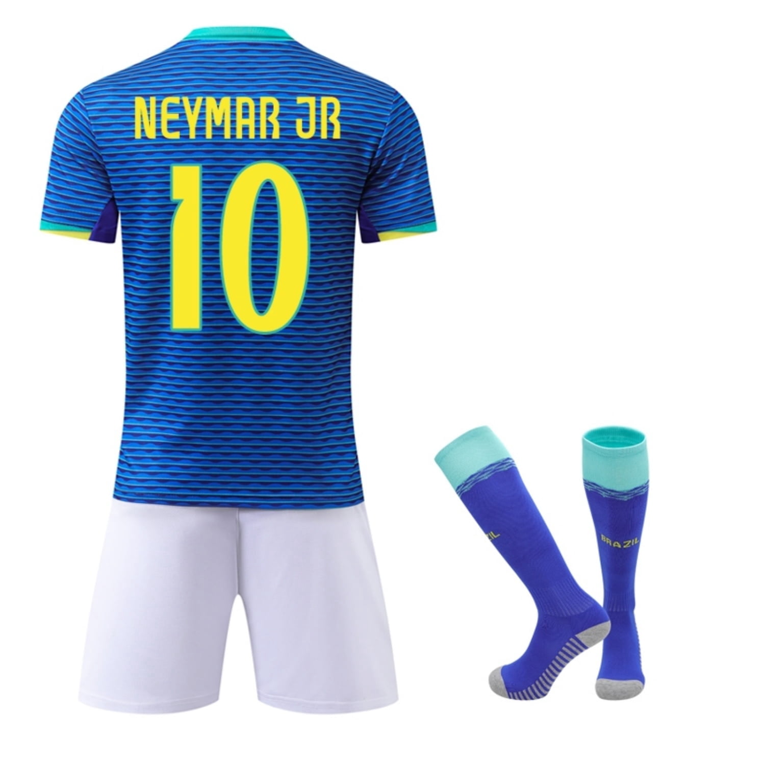 Brazil Away 2024 Authentic #10 Neymar Jr Soccer Kit - Walmart.com