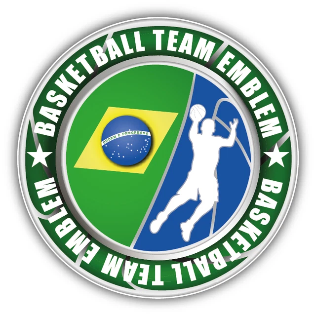 Brazil Basketball Team Label Car Sticker Phone Decal Water Bottle ...