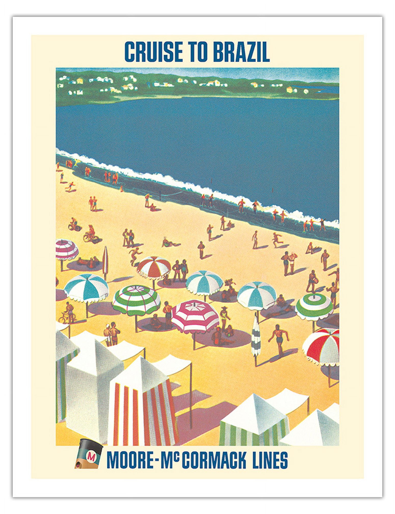 Brazil - Brazilian Beach Resort - Moore-McCormack Lines - Vintage Ocean ...