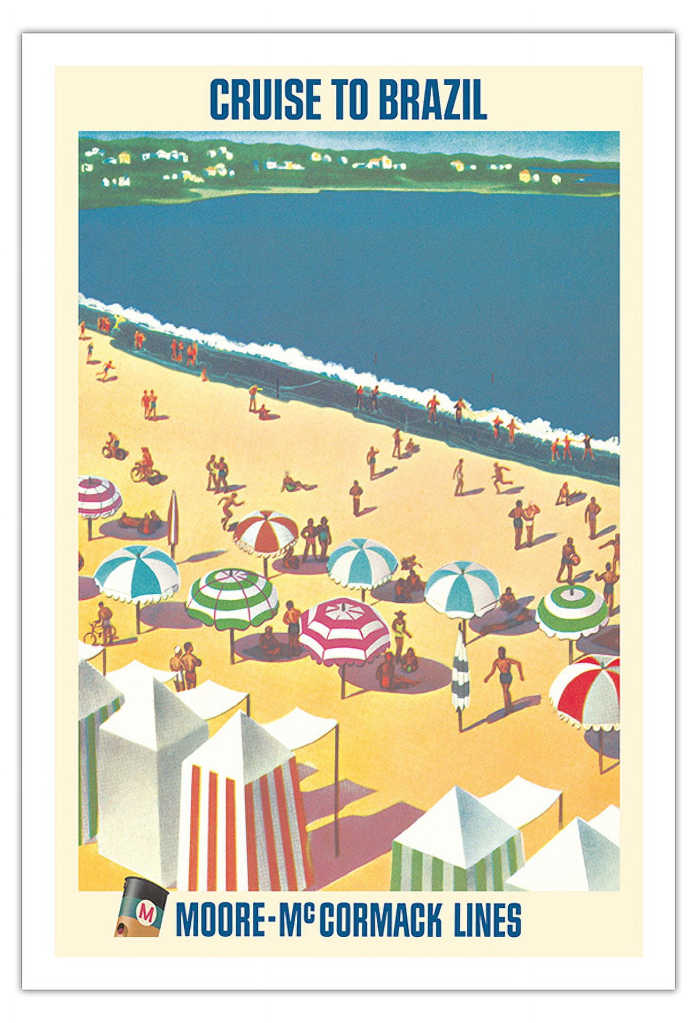 Brazil - Brazilian Beach Resort - Moore-McCormack Lines - Vintage Ocean ...